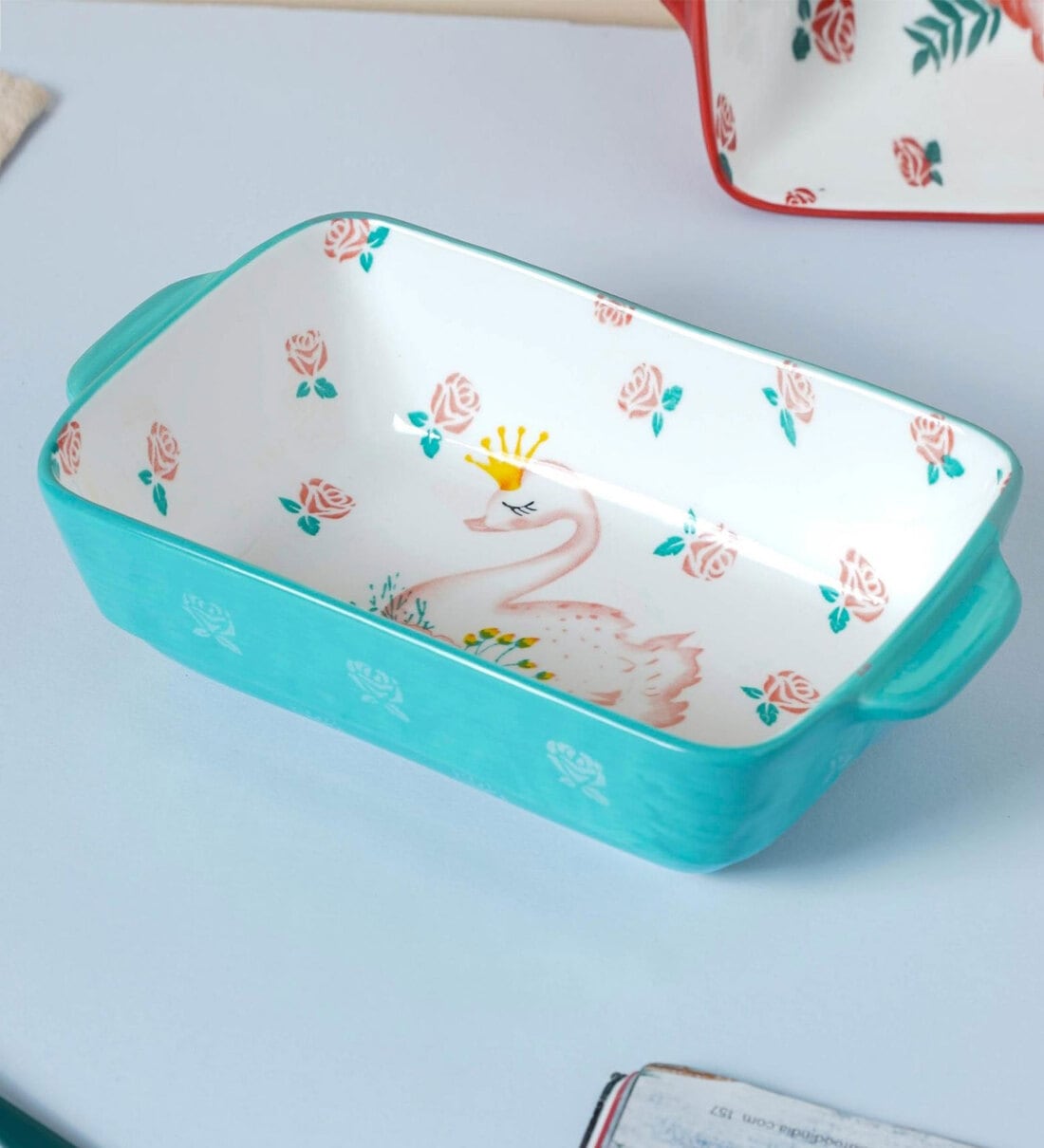 Buy Red Swan Ceramic Baking Plate by Nestasia at 46% OFF by Nestasia ...