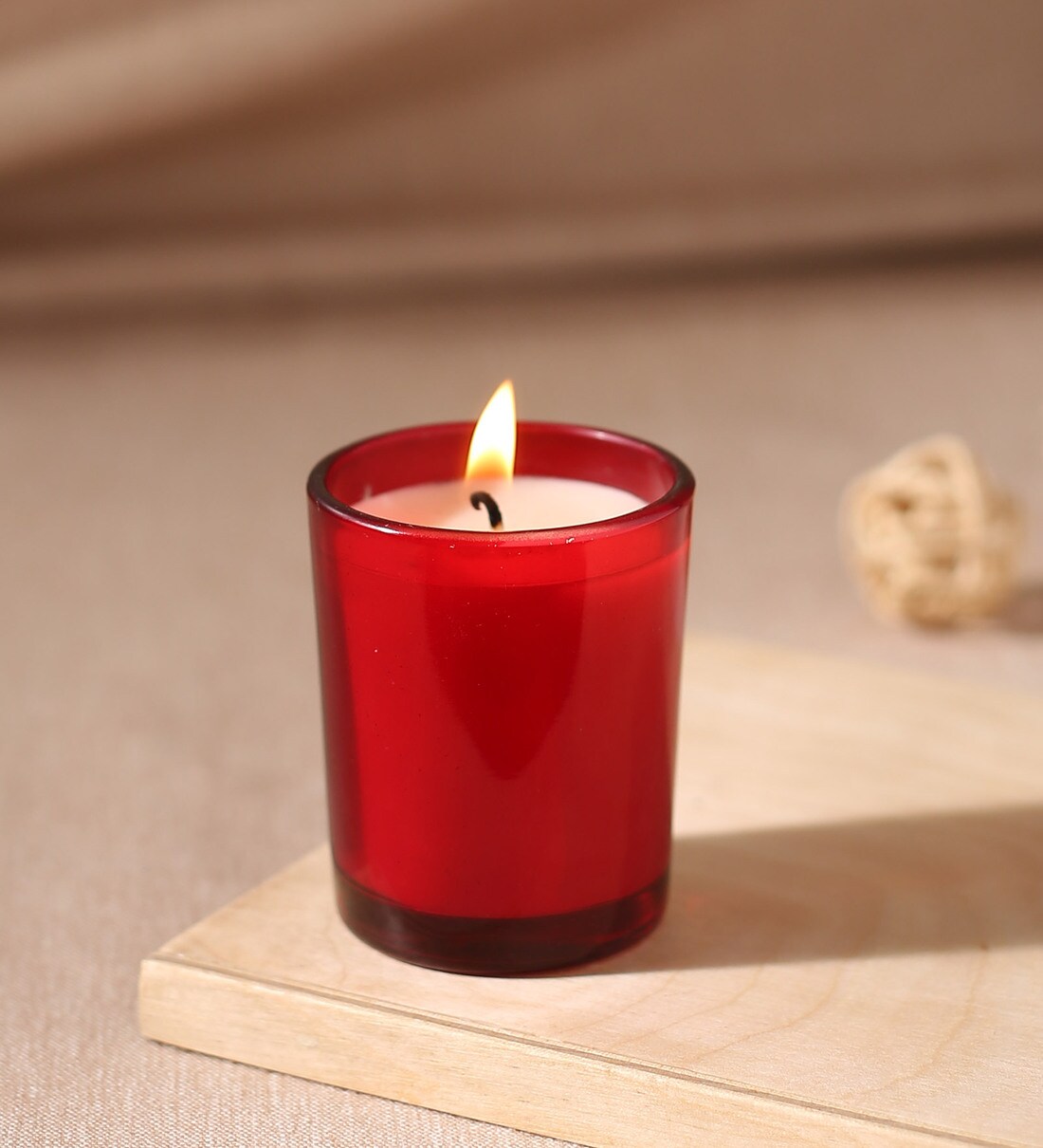 Buy Red Tuberose Colour Votives Candle By Aroma India at 49% OFF by ...