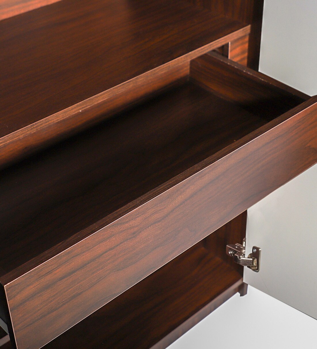 Buy Regal Deluxe 2 Door Wardrobe with Drawer in White & Walnut Colour ...