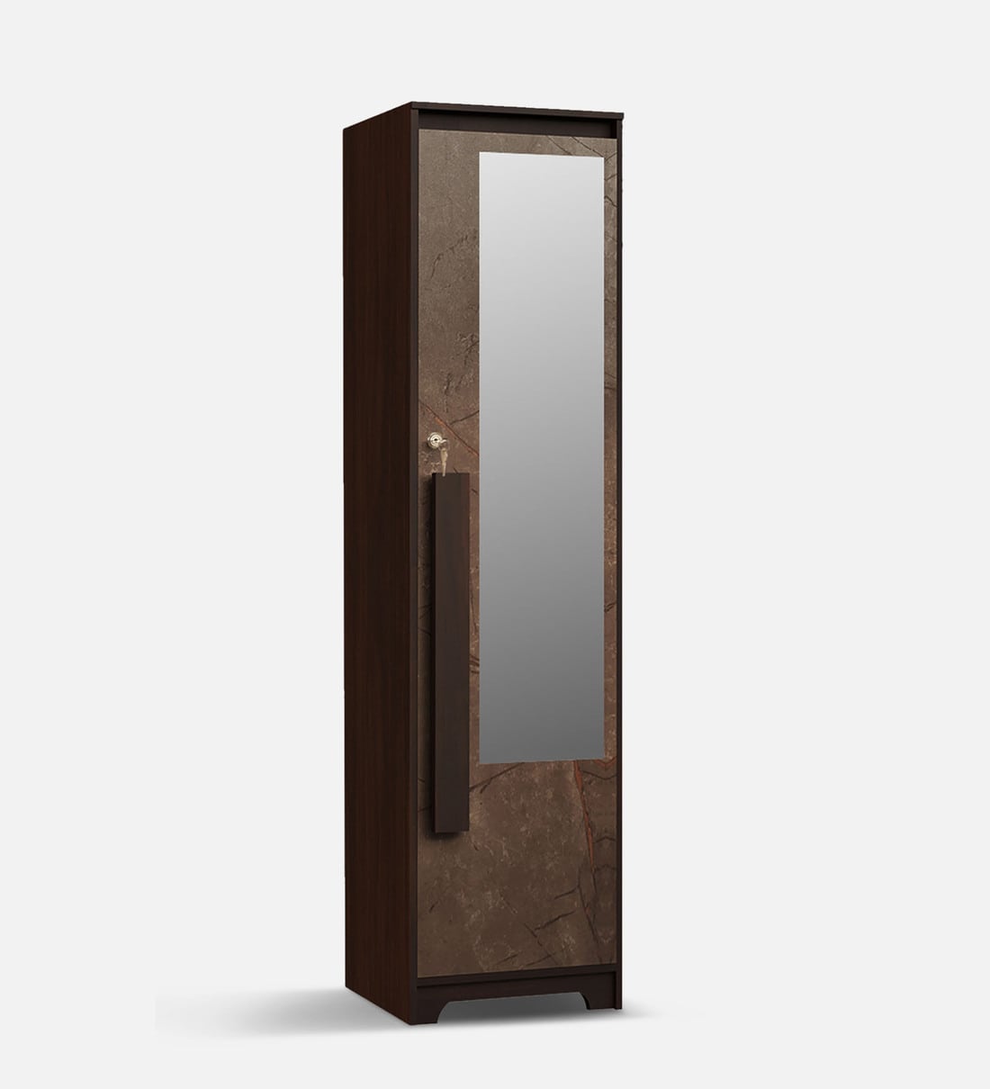 Buy Regal Grand 1 Door Wardrobe in Walnut Marble Finish with Mirror by ...