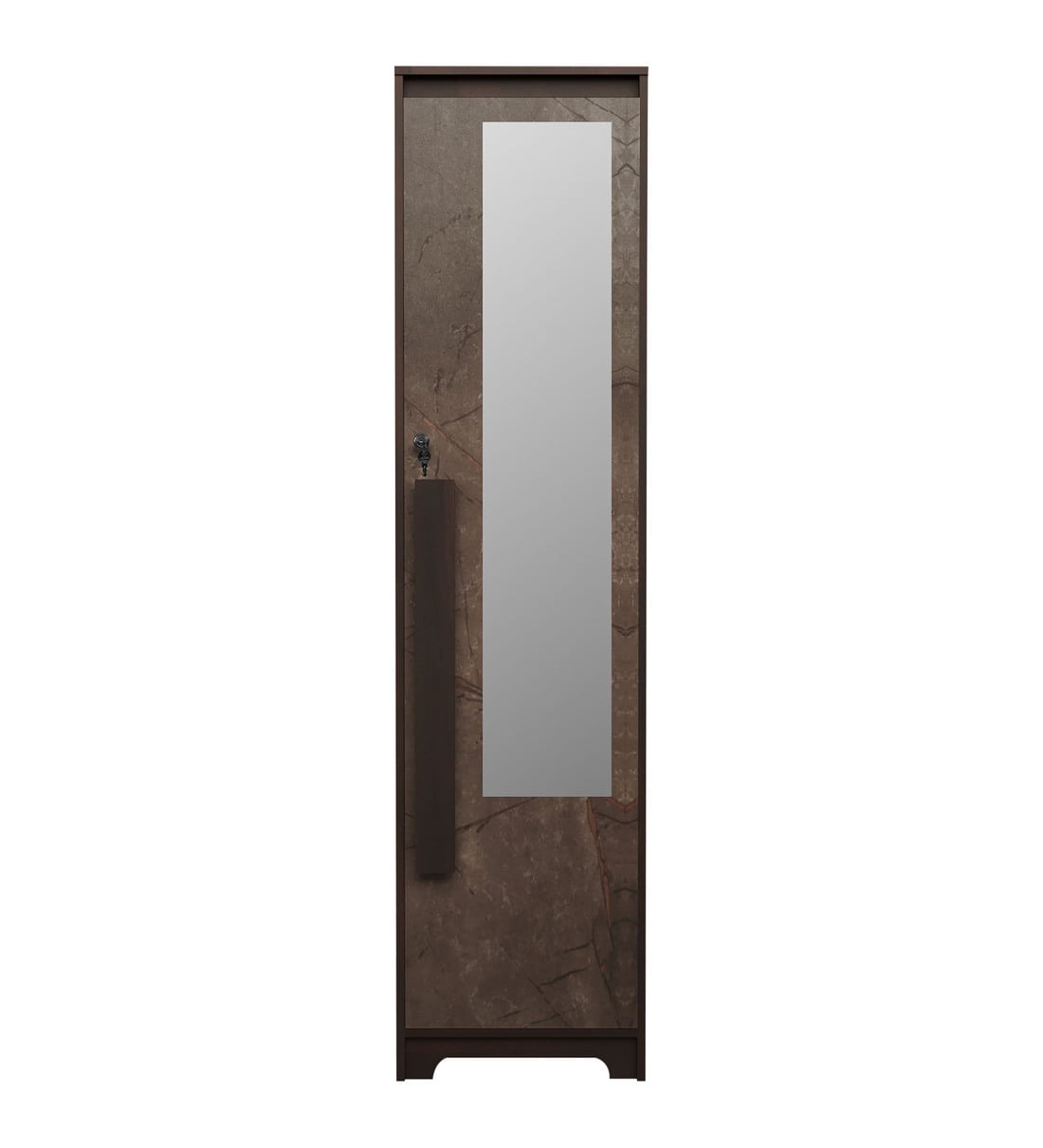 Buy Regal Grand 1 Door Wardrobe in Walnut Marble Finish with Mirror by ...