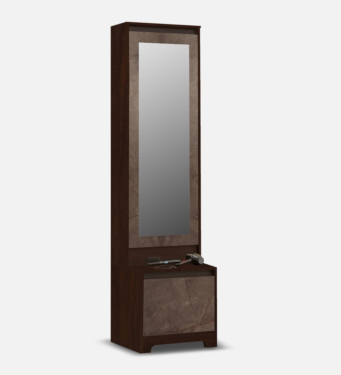 Buy Regal Dressing Table in Walnut & Marble Finish Online - Dressers ...