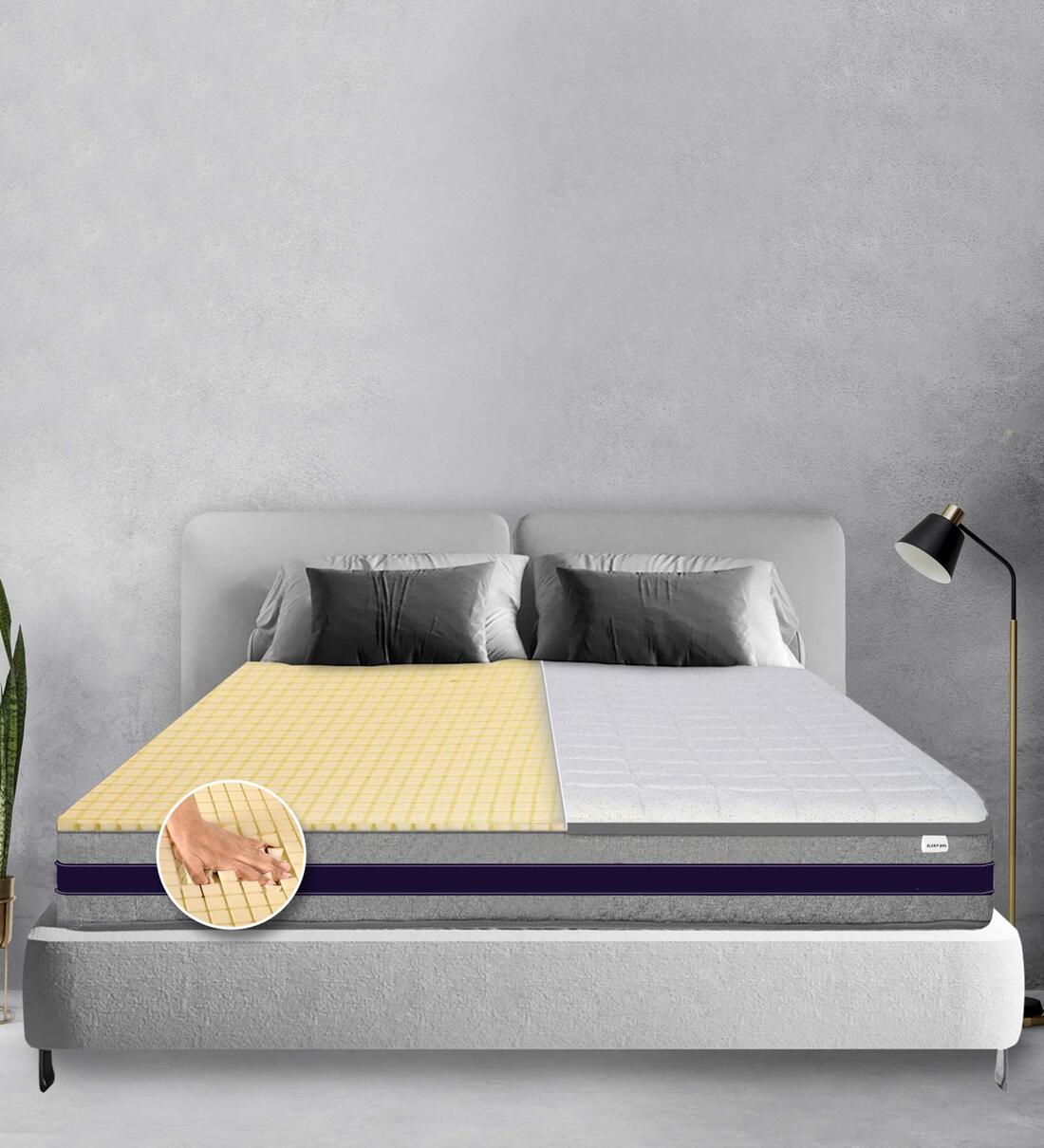 Buy Relaxgrid with Cooling Tech 10 Inch HR Foam & Grid Layer Mattress ...