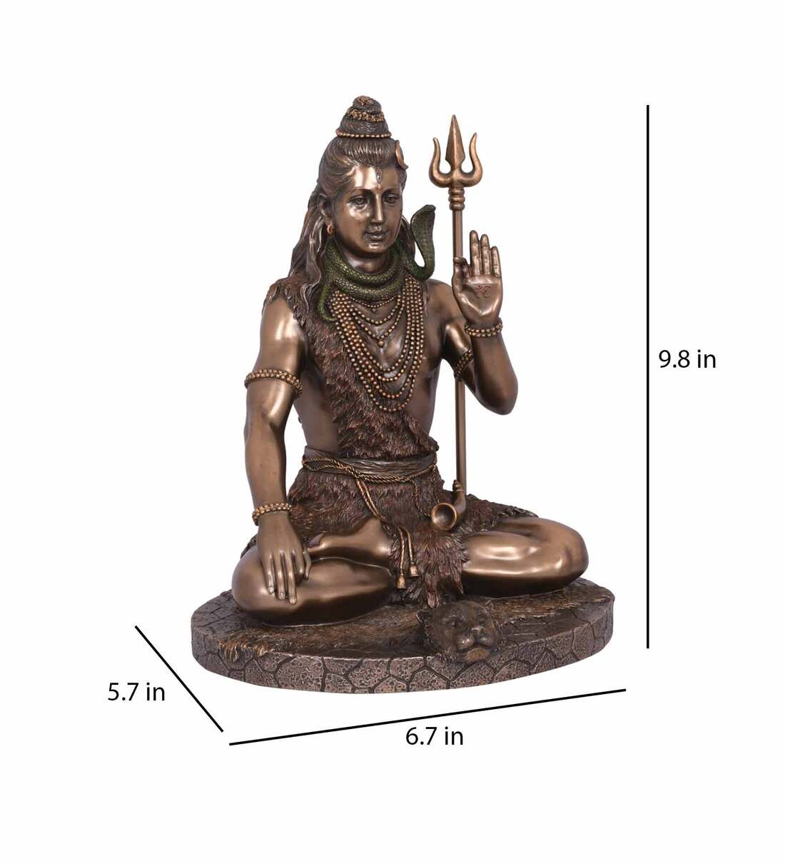 Buy Resin 9.8 Inch Lord Shiva Idol By Craftvatika Online - Shiva ...