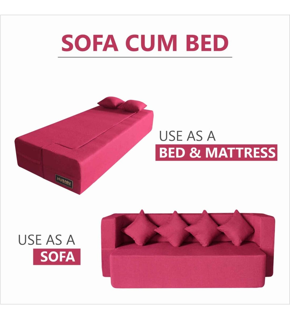 Buy Rest Mantra 14 Inch Foam (78x36) In Maroon Colour Single Bed ...