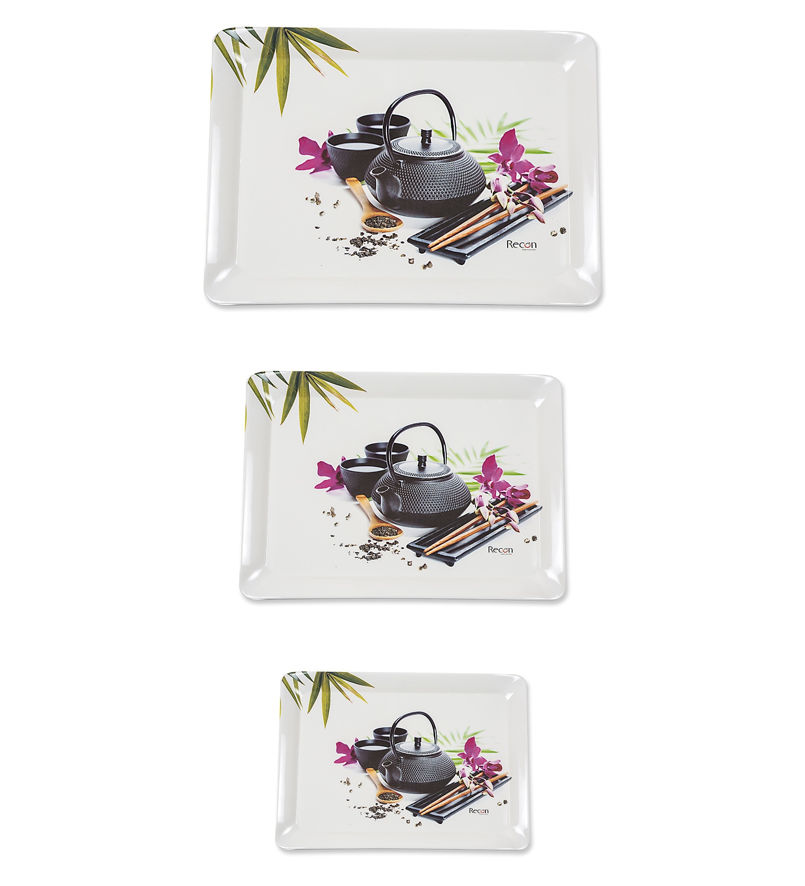 Buy Recon Melamine 3-piece Kettle Tray Set Online - Serving Trays ...