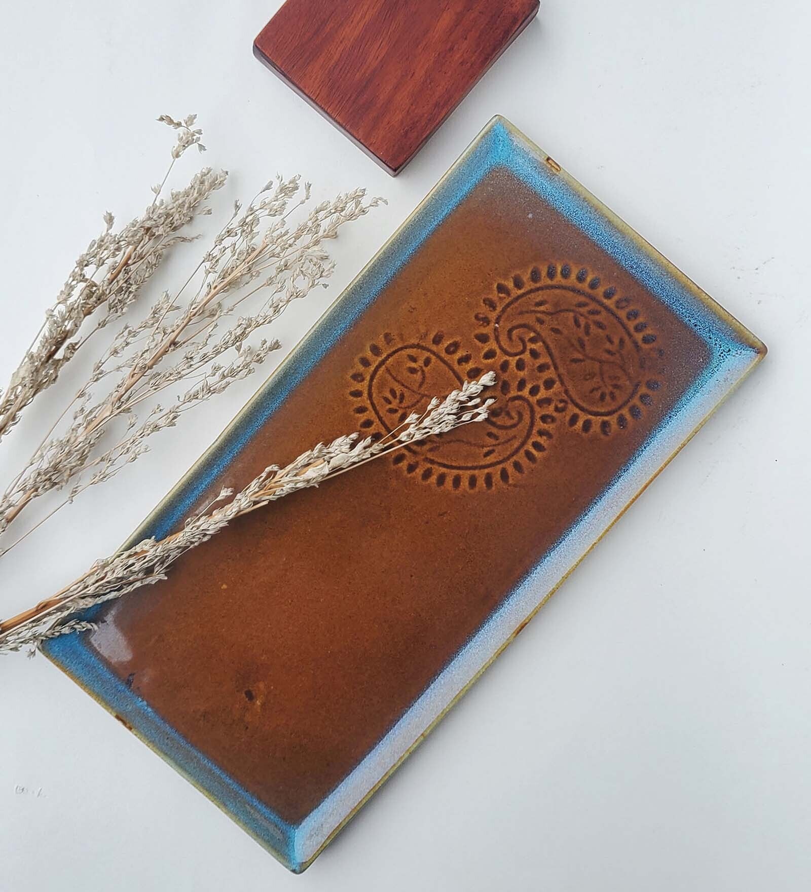 Buy Rectangle Ceramic Serving Platter by Folkstorys at 40% OFF by ...