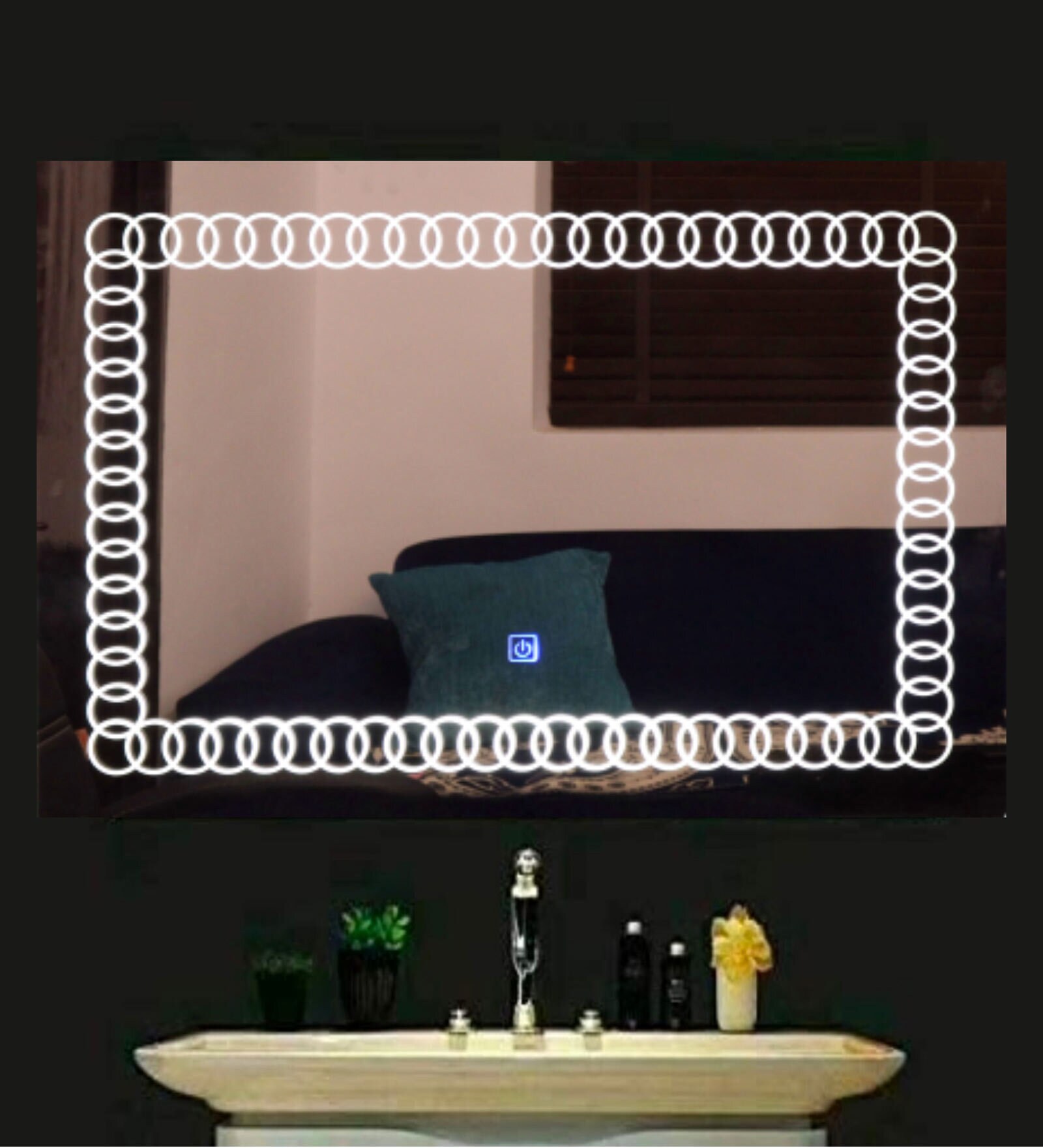 Buy Silver Glass French LED Mirror at 21% OFF by K K Glass & Aluminium ...