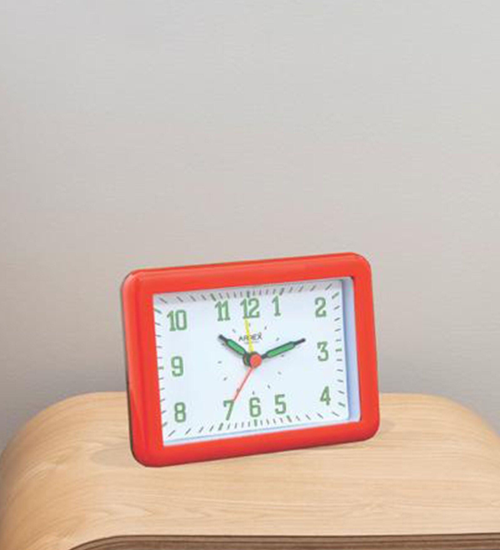 Buy Rectanglur Analog Alarm Table Clock in Orange by Arrex at 57% OFF ...