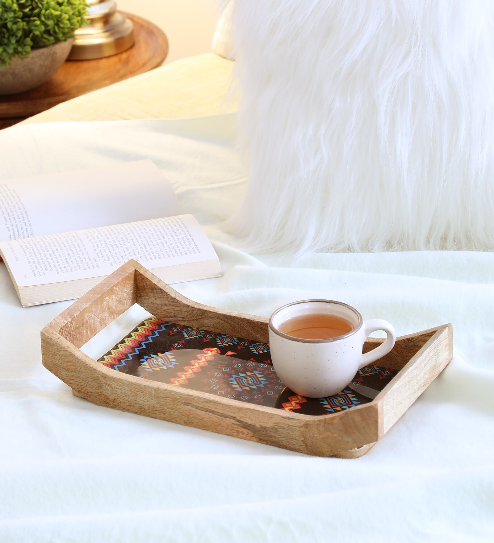 Buy Wooden Rectangle Serving Tray by Crayton Online - Serving Trays ...