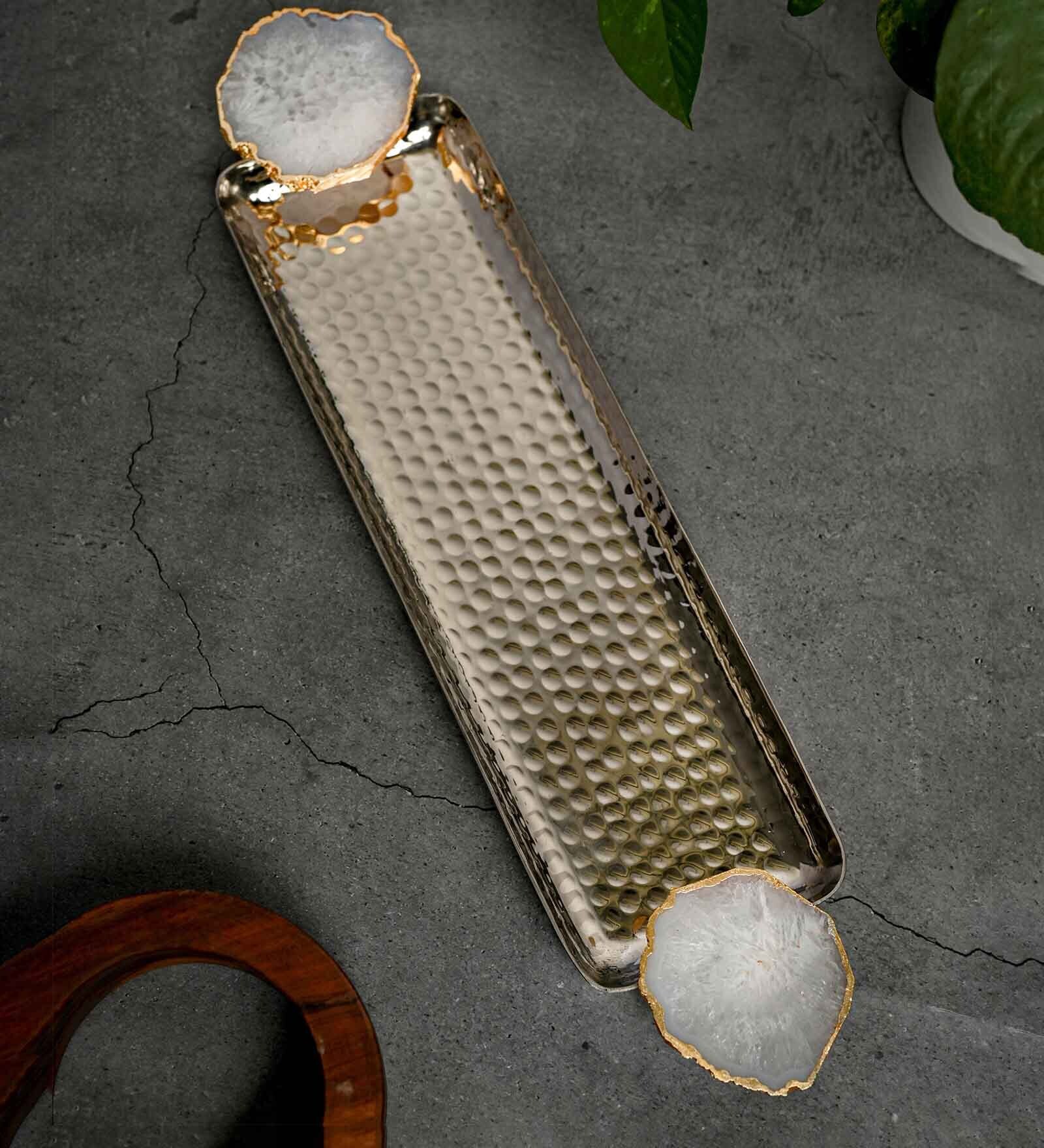 Buy Natural Aluminium Serving Trays at 44% OFF by Home Arte | Pepperfry