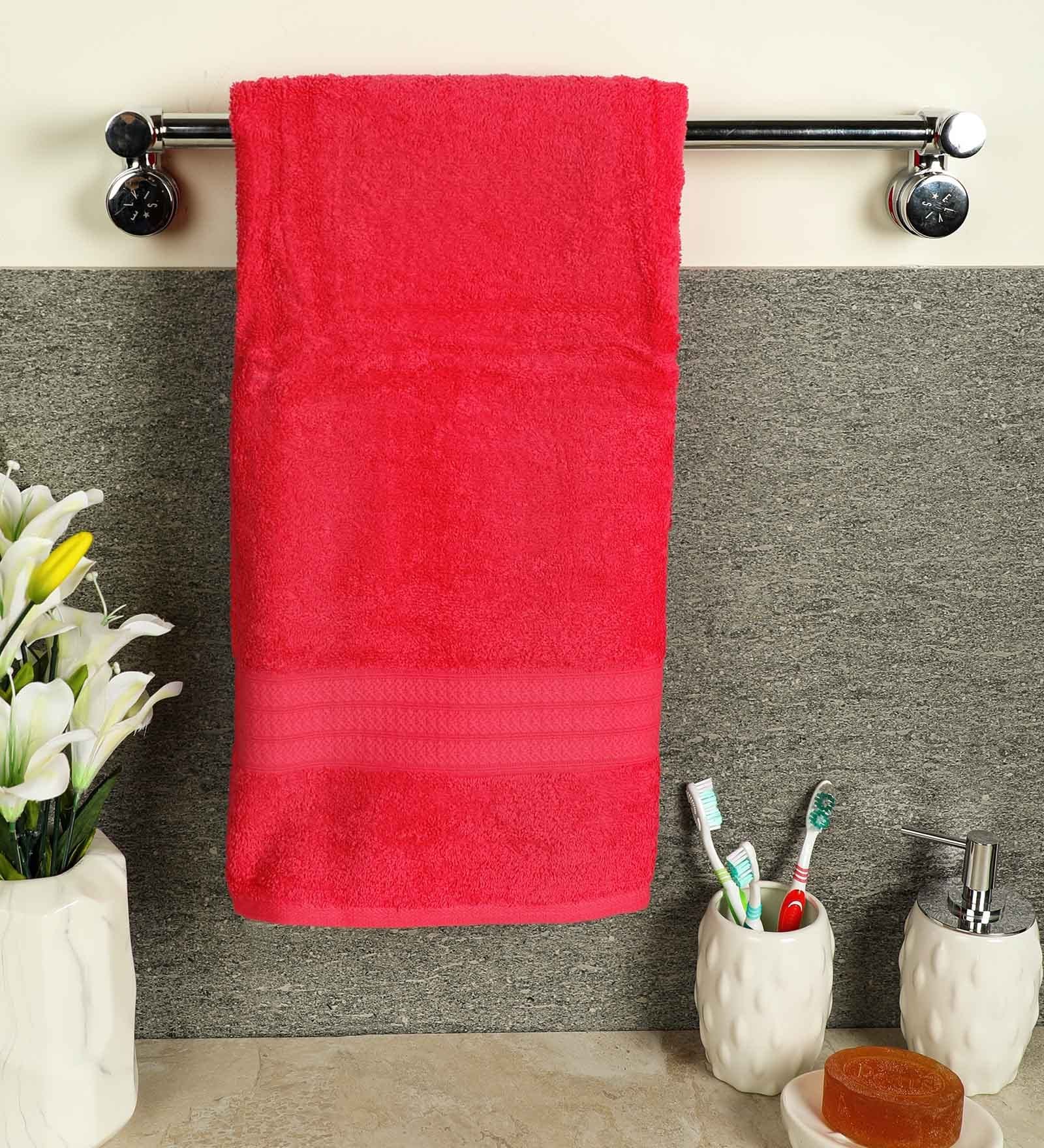 Buy Red Cotton 450 GSM Bath Towel by Spaces at 38% OFF by Spaces ...
