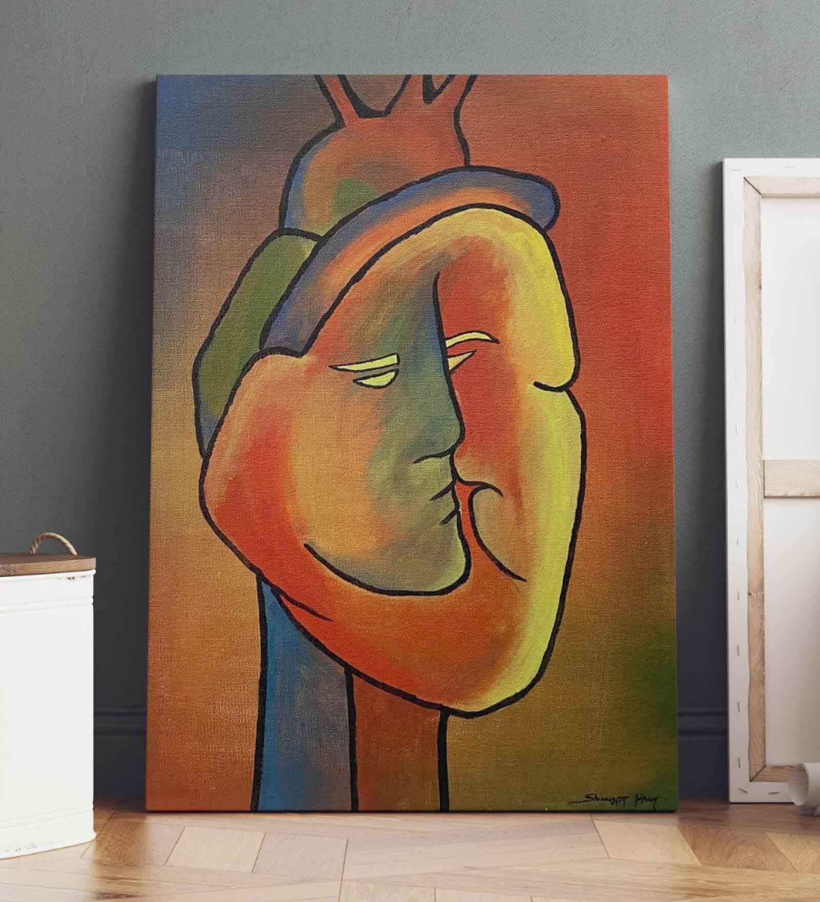 Buy Red Album Art Canvas Original Wall Painting at 31% OFF by Saffron ...