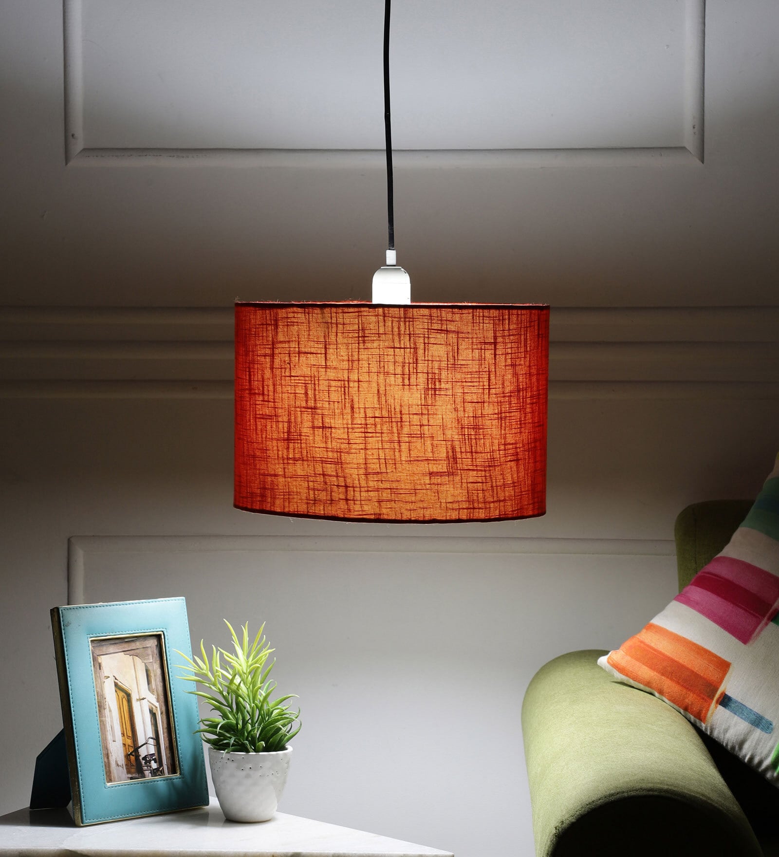 Buy Akina Red Cotton Hanging Light at 33% OFF by BTR Crafts | Pepperfry
