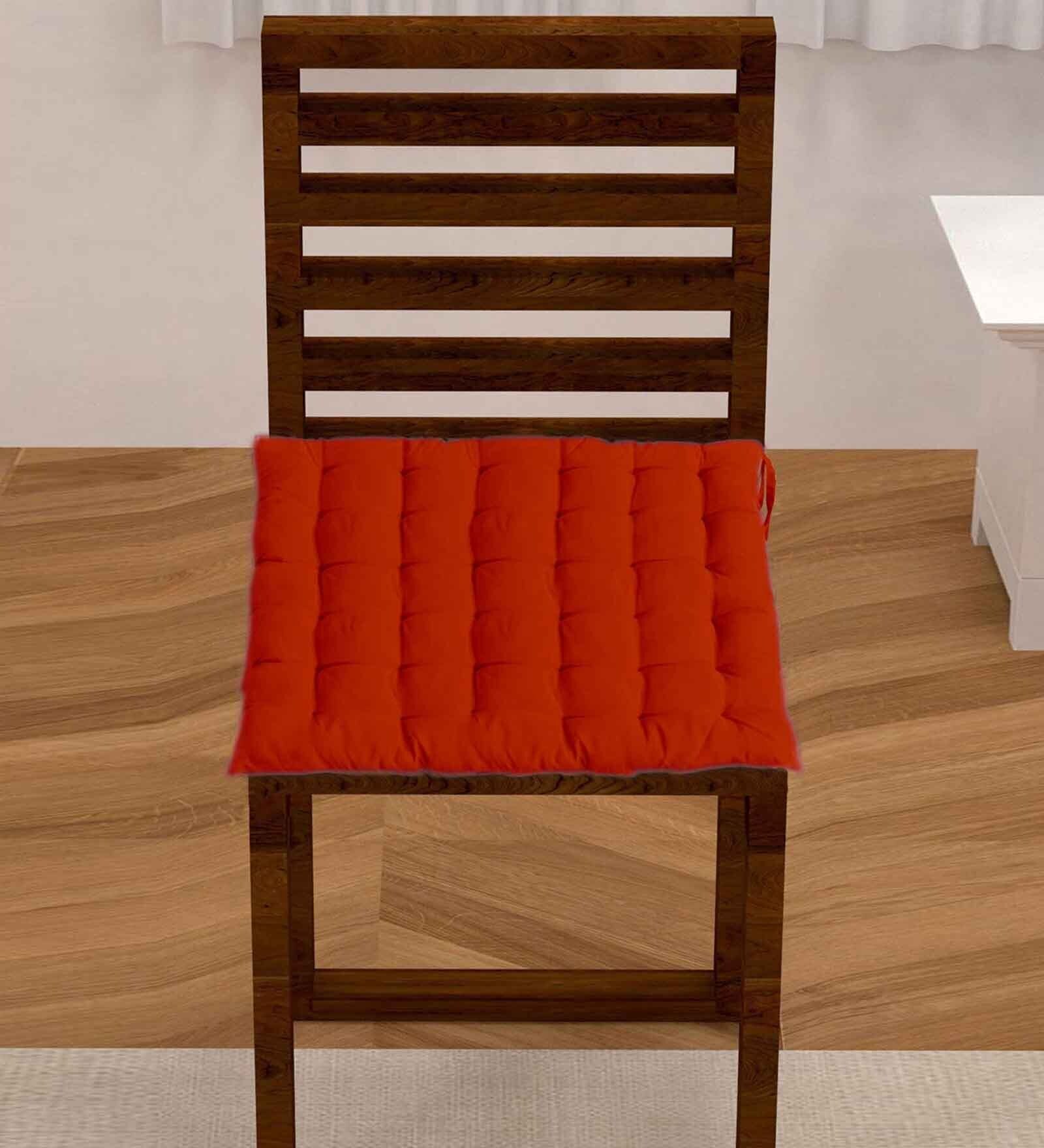 Buy Red Cotton Solid 16x16 inches Chairpad (1Pc) at 24% OFF by Lushomes ...