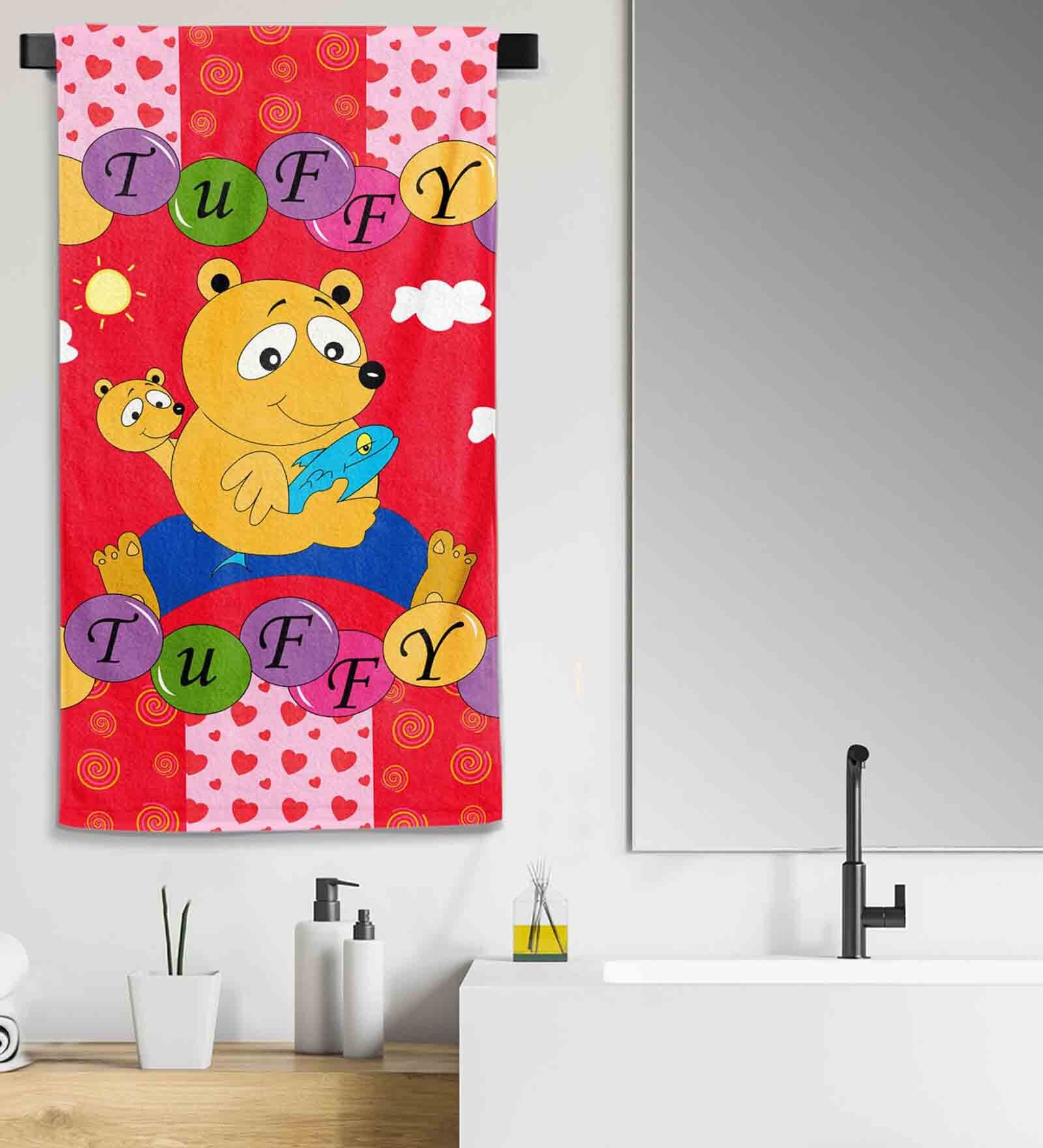 Buy Multicolor Cotton Solid 300 GSM Kids Bath Towel by Sassoon fab at ...