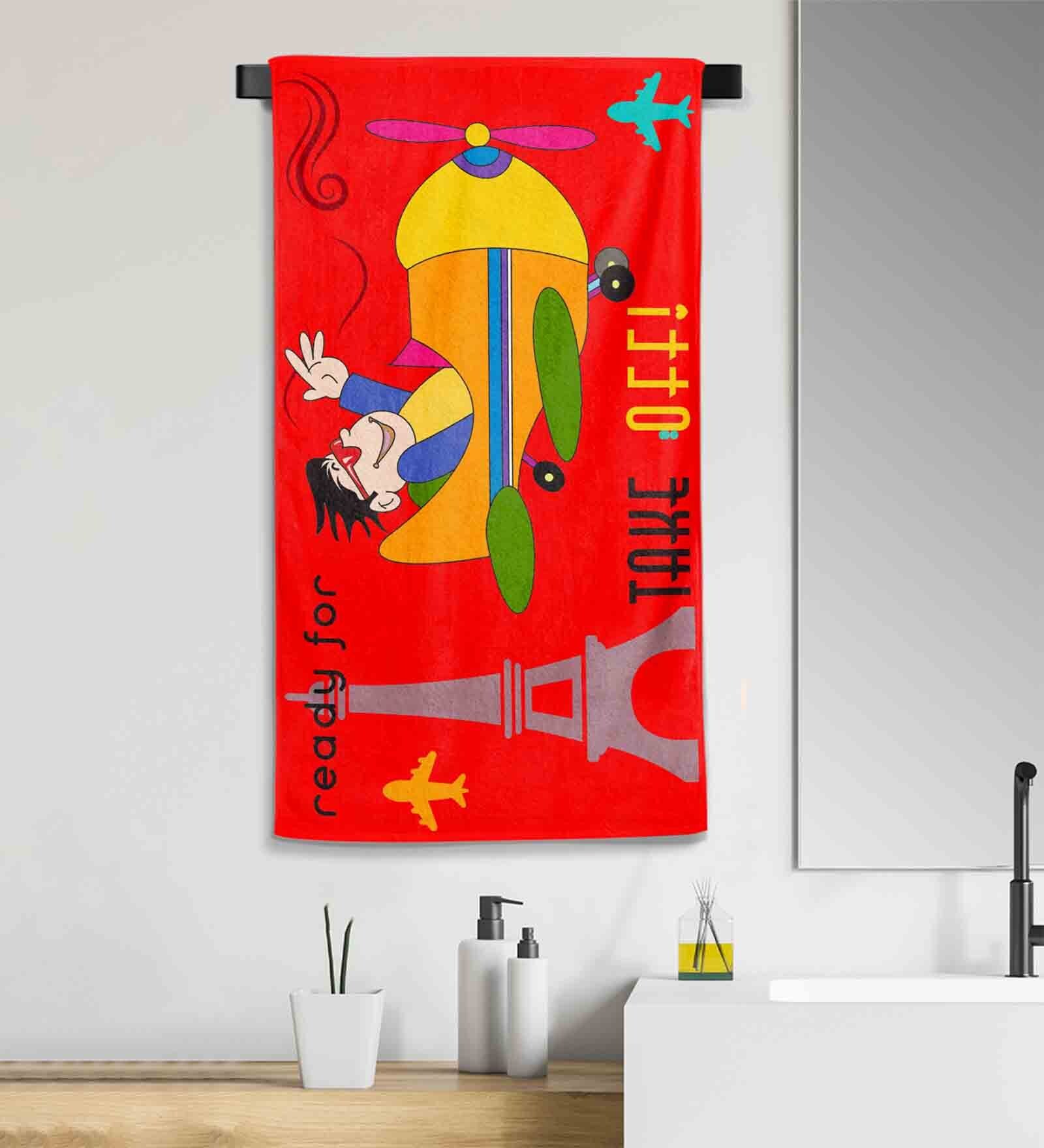 Buy Multicolor Cotton Solid 300 GSM Kids Bath Towel by Sassoon fab at ...