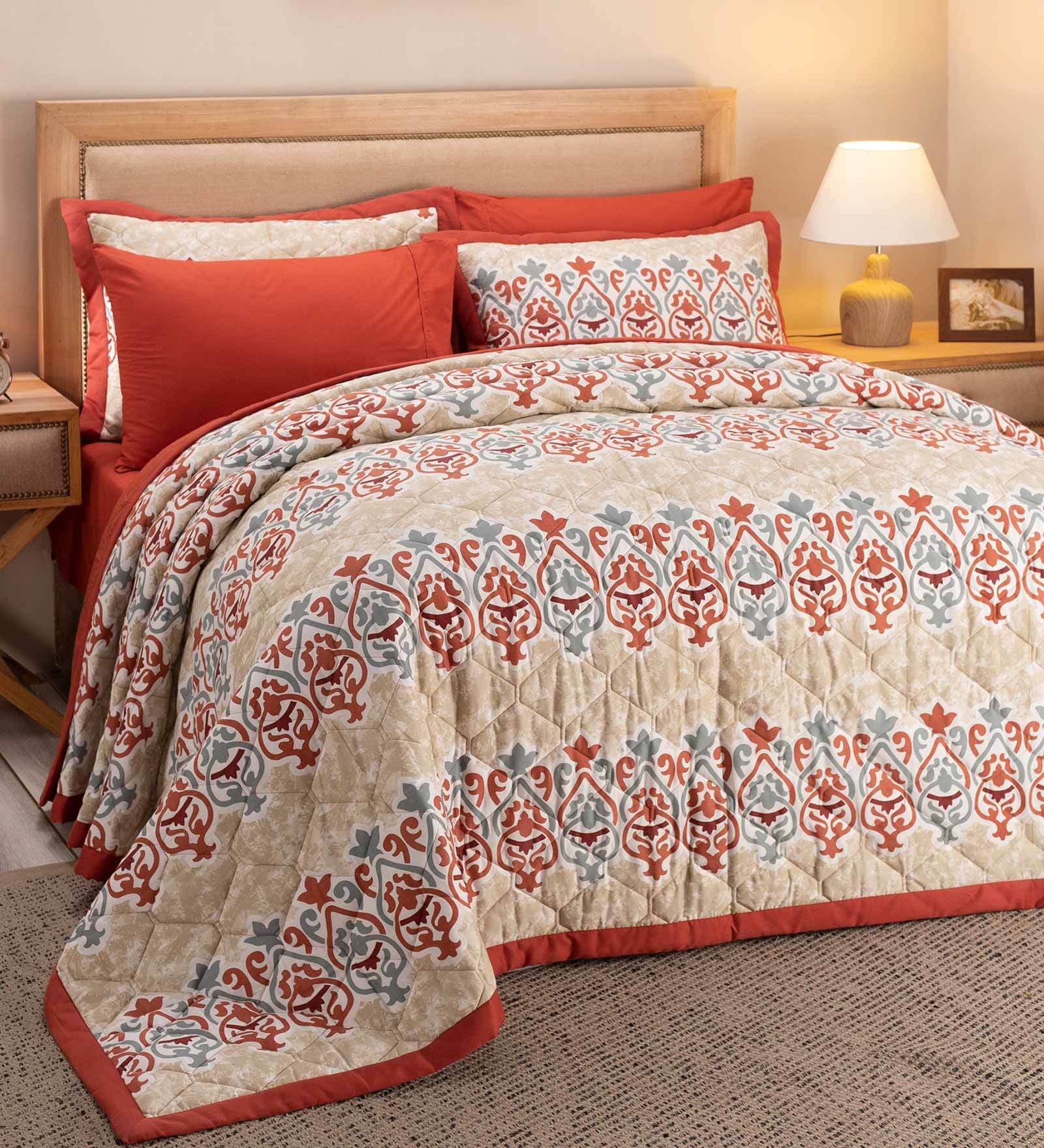 Buy Red Cotton 100 Room Temperature Double Bed Quilt at 20% OFF by ...