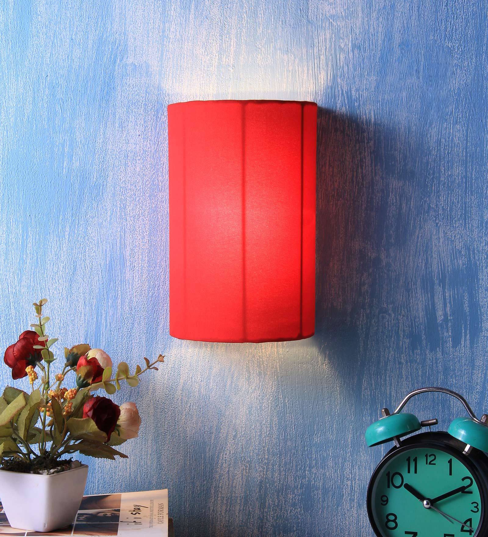 Buy Designer Red Cotton Flush Mount Wall Light at 60% OFF by New Era ...