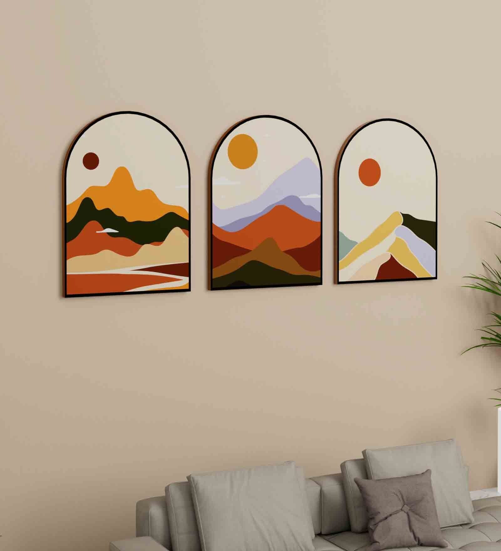 Buy Multicolour Engineered Wood (Set of 3) Art Panels at 63% OFF by Art ...