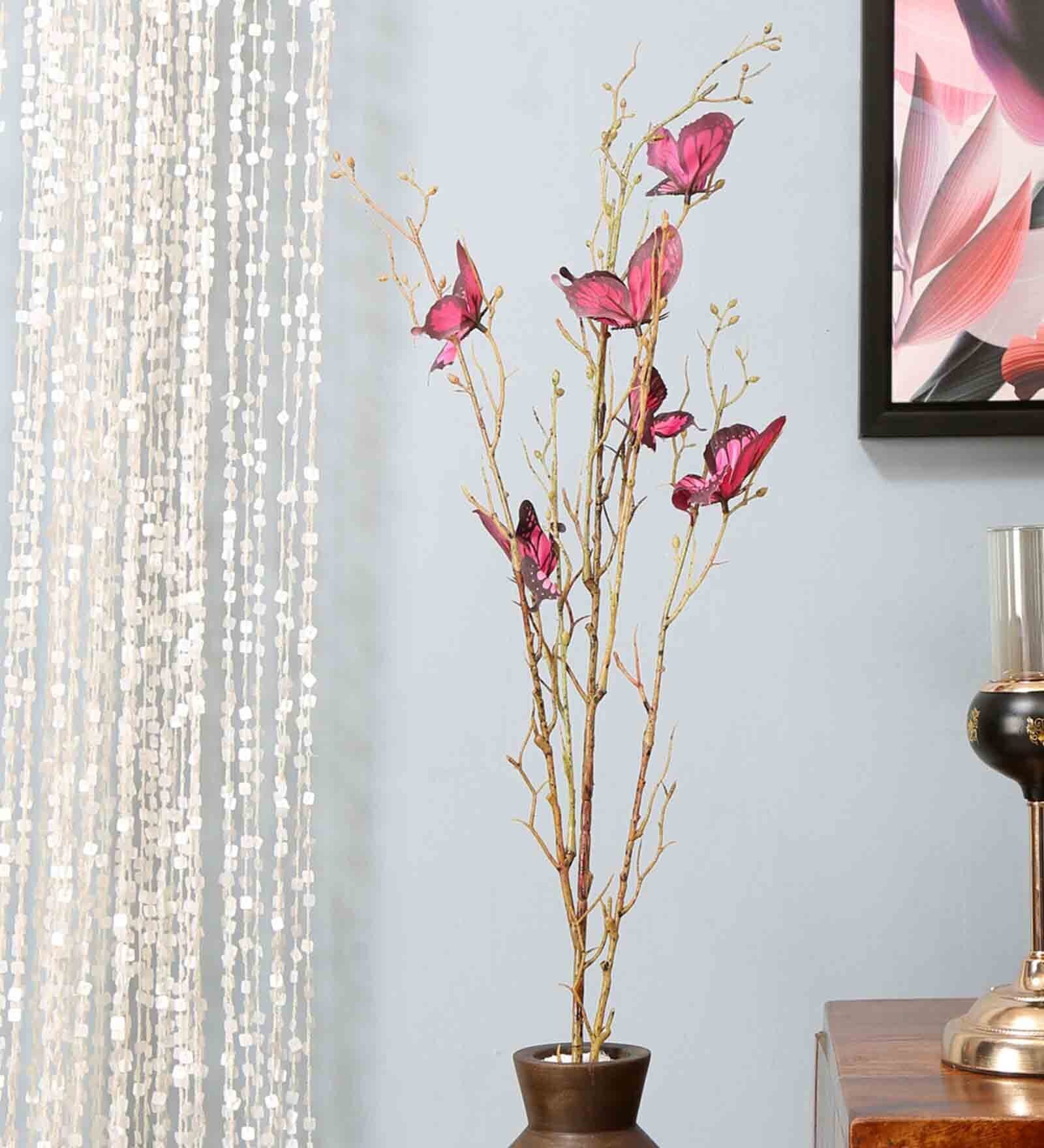 Buy Red Filler Butterfly Artificial Flower Without Pot by @home at 31% ...