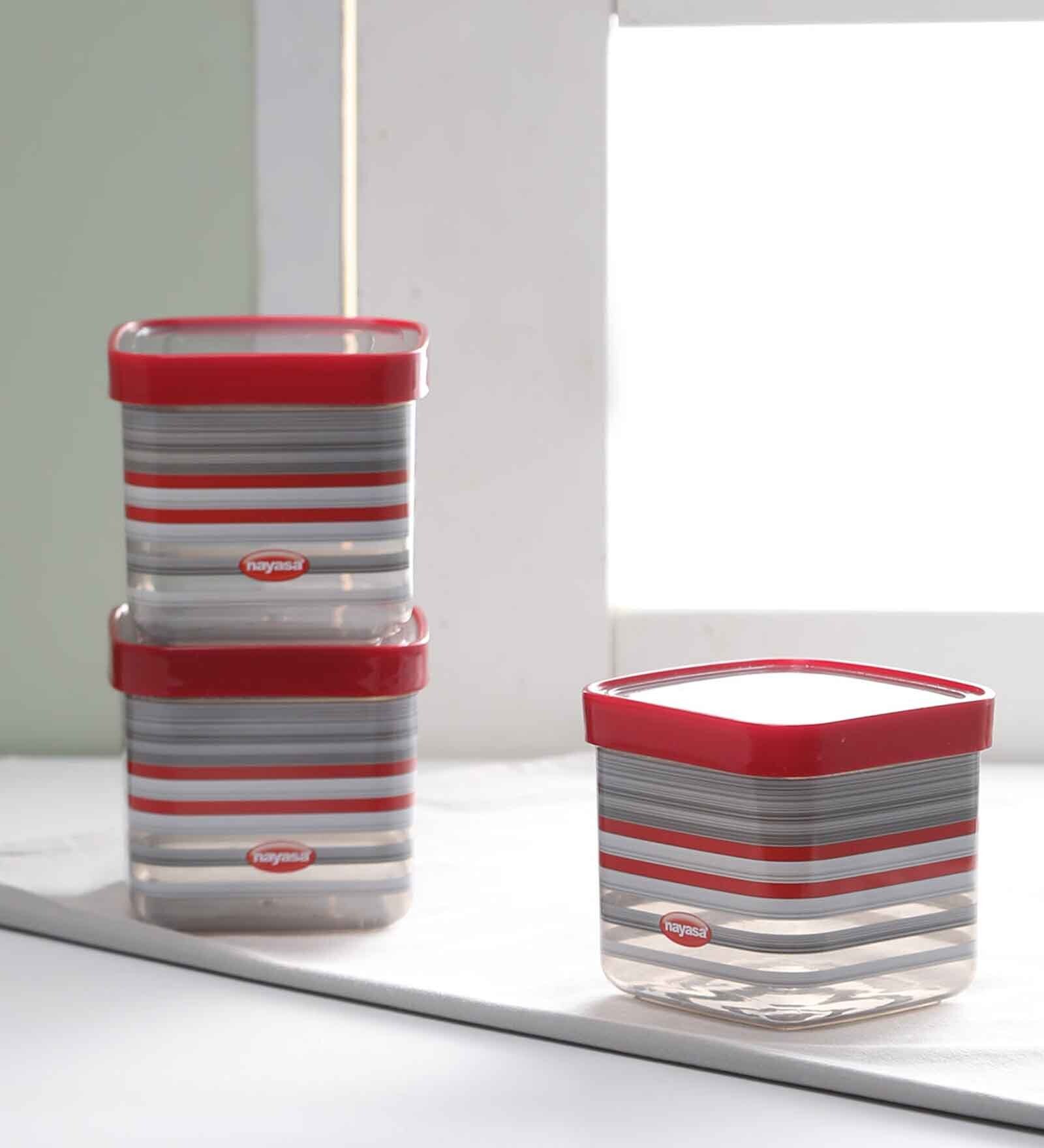 Buy RED Fusion Plastic Container (Set of 3) at 27% OFF by Nayasa ...