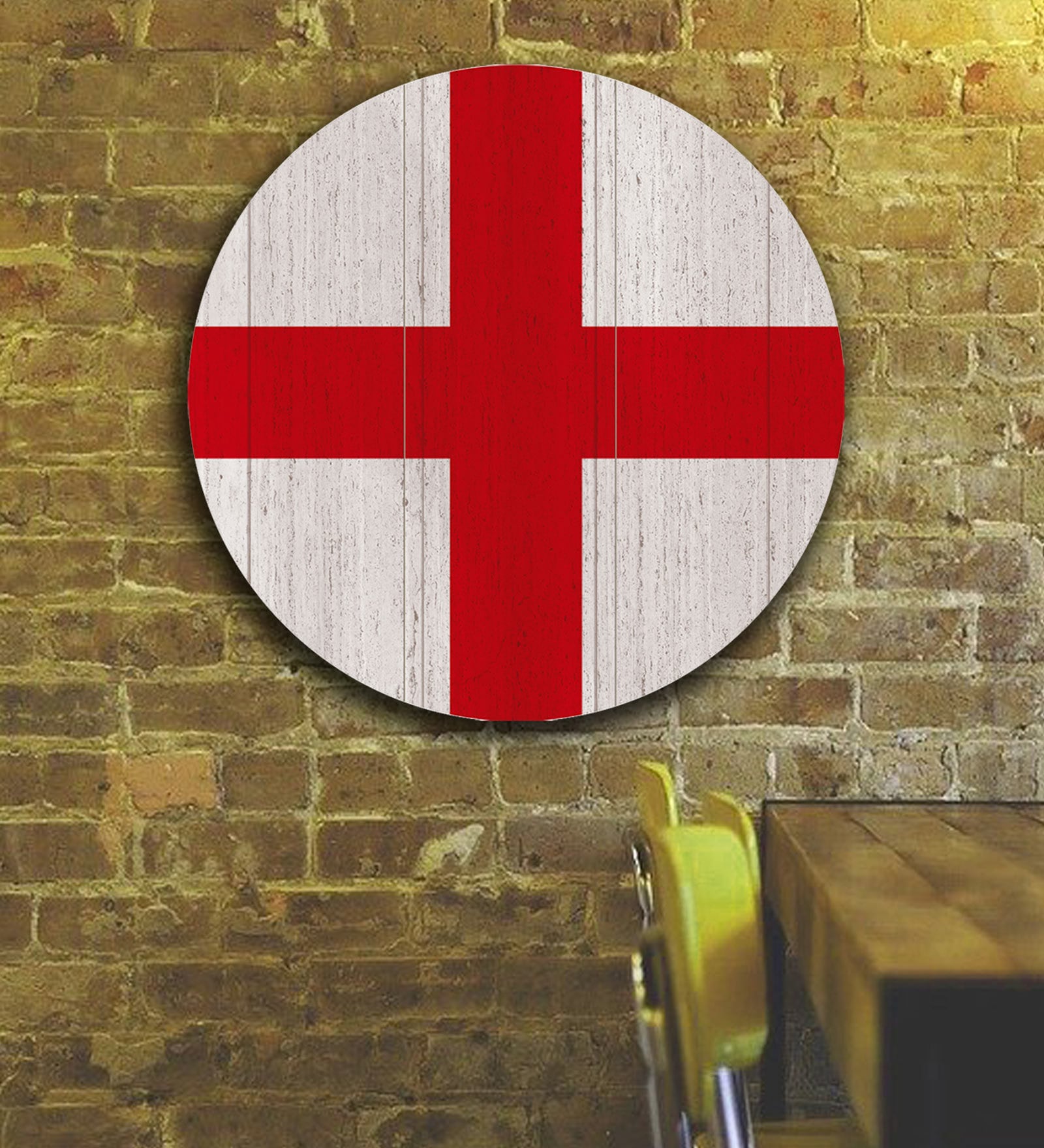 Buy Red MDF Wood England Cricket Flag Decorative Wall Plate by Vinoxo ...