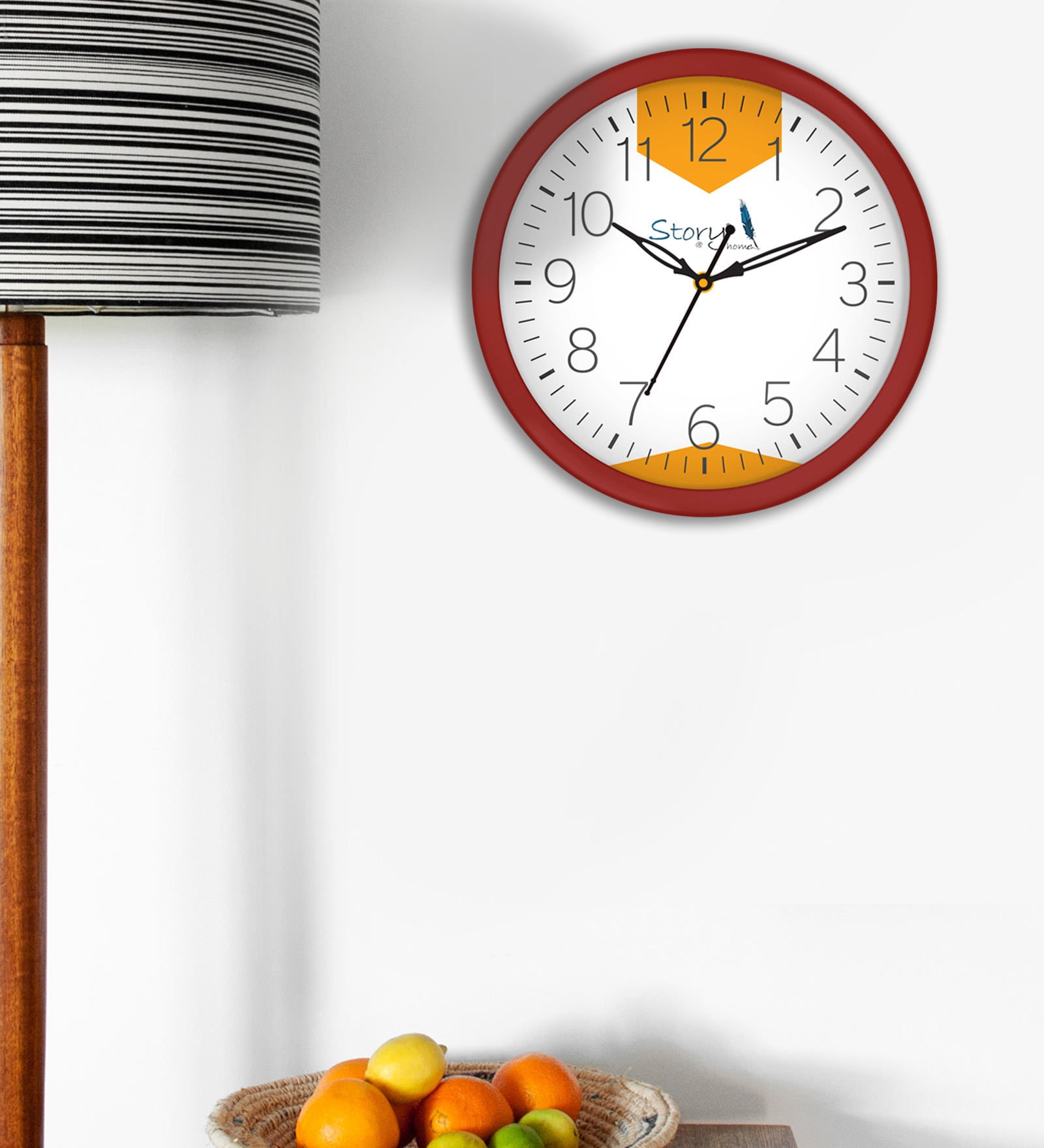 Buy Red Plastic Analog Wall Clock at 15% OFF by Story@Home | Pepperfry