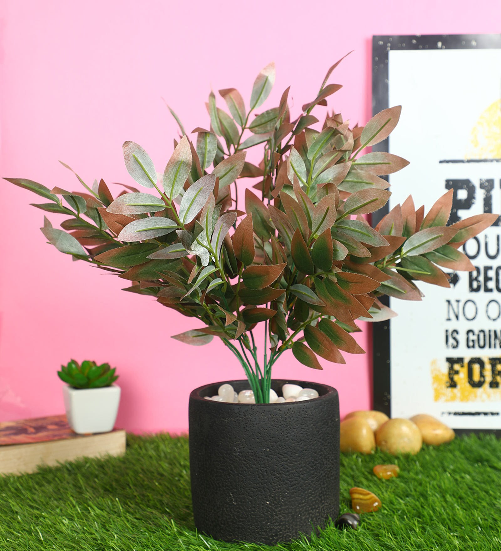 Buy Red Polyester Artificial Plant Without Pot at 40% OFF by Casacraft ...
