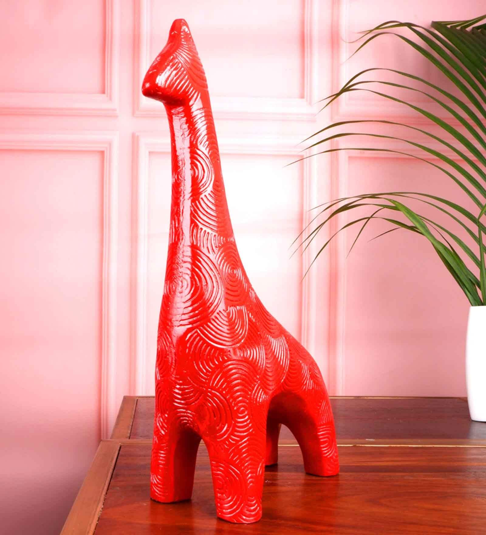 Buy Red Polyresin Premium Ziraffe Figurine at 38% OFF by The White Ink ...