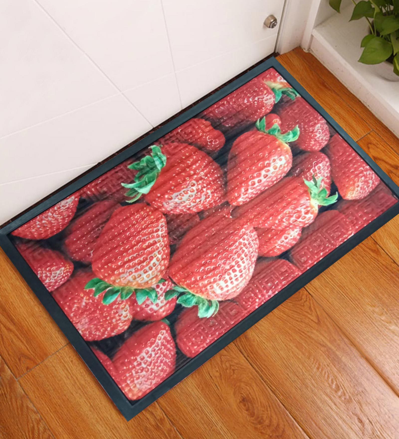 Buy Red Rubber Abstract Pattern 2 x 1 Feet AntiSkid Door Mat at 56% OFF ...