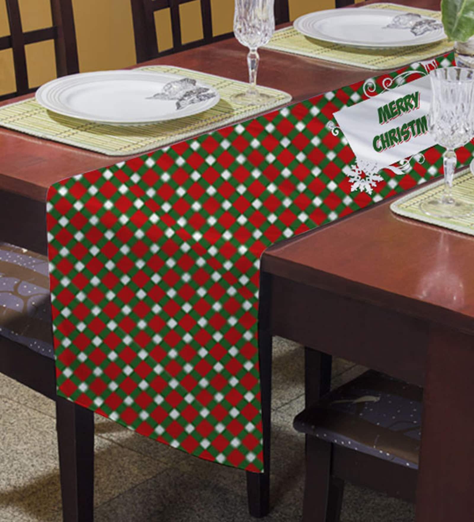 Buy Viper (13x72) Red & Green Polyester Table Runner at 28% OFF by ...