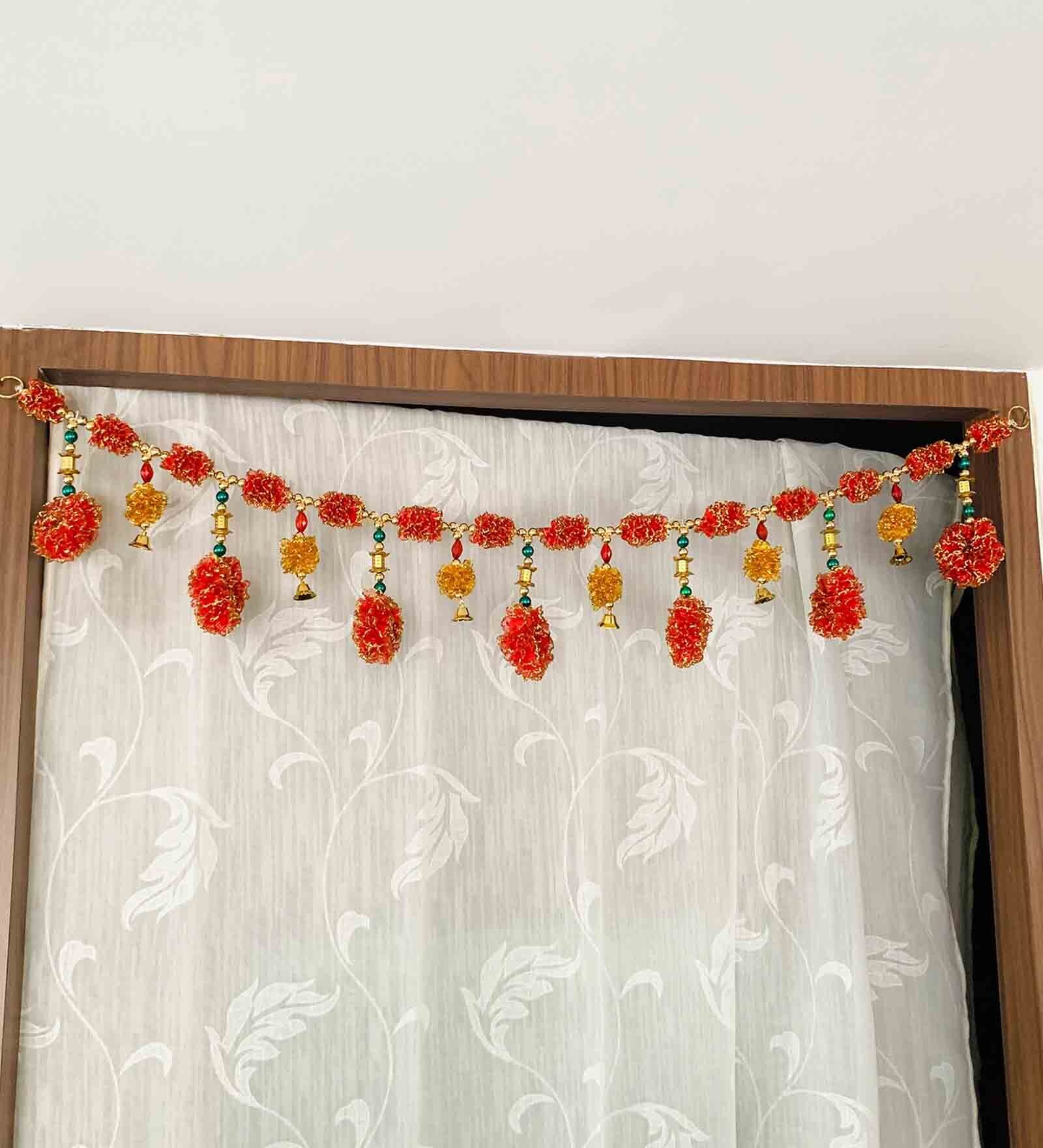 Buy Red Zari Tissue Toran by Suriti The culture shop at 27% OFF by ...
