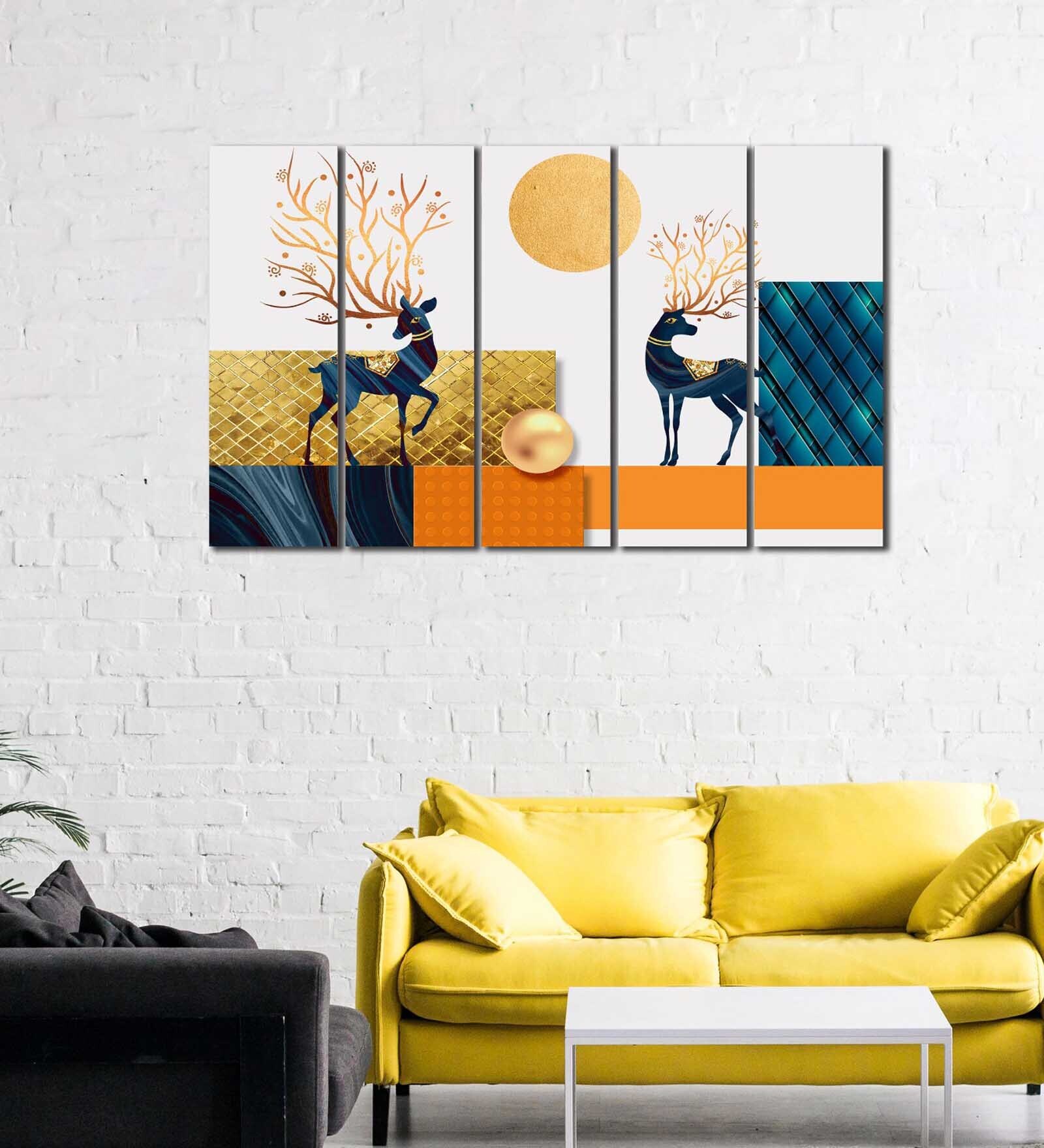 Buy Reindeer Modern MDF Art Panel Set of 5 at 17% OFF by Wens | Pepperfry