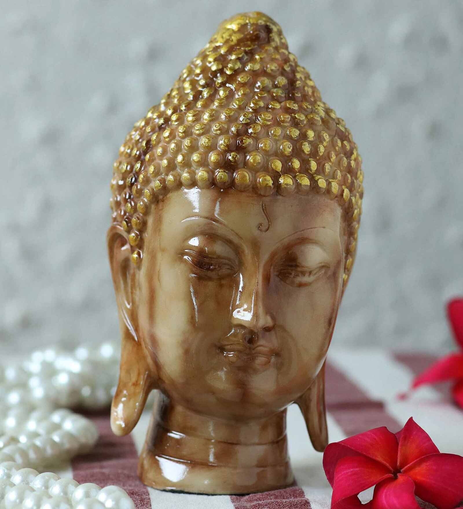 Buy Resin & Marble Brown Buddha Head Idol By Ferns N Petals at 60% OFF ...