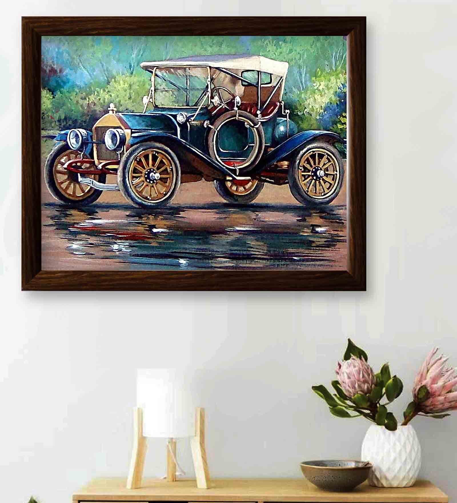 Buy Retro Car Art Prints By Shaakh at 15% OFF by Shaakh | Pepperfry