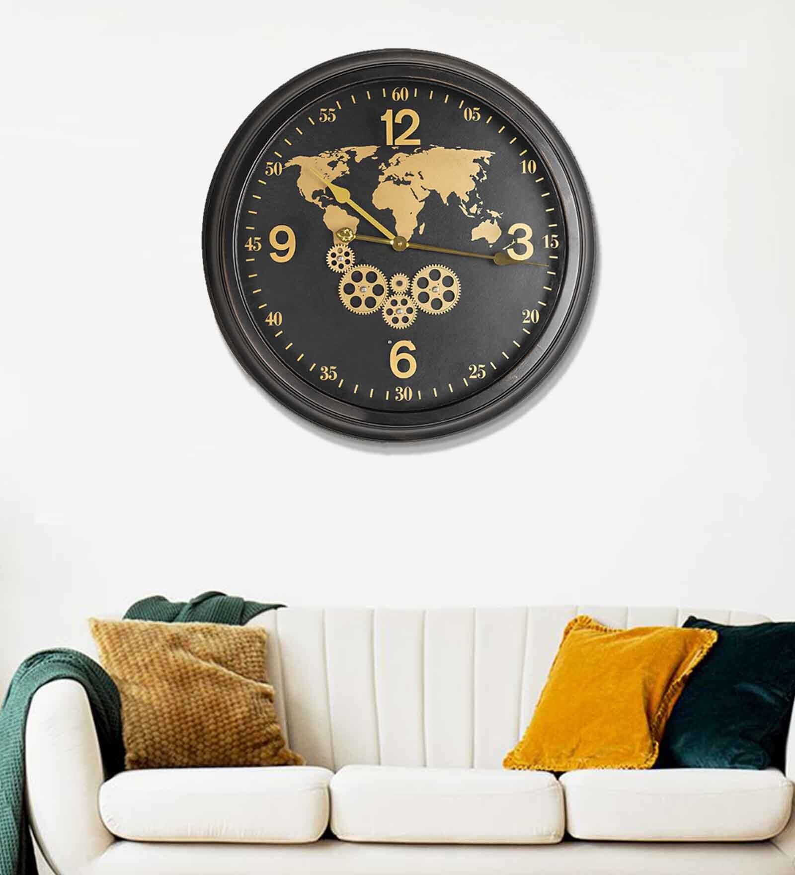 Buy Retro Style Metal With Glass Frame And Moving Gear Chronograph ...
