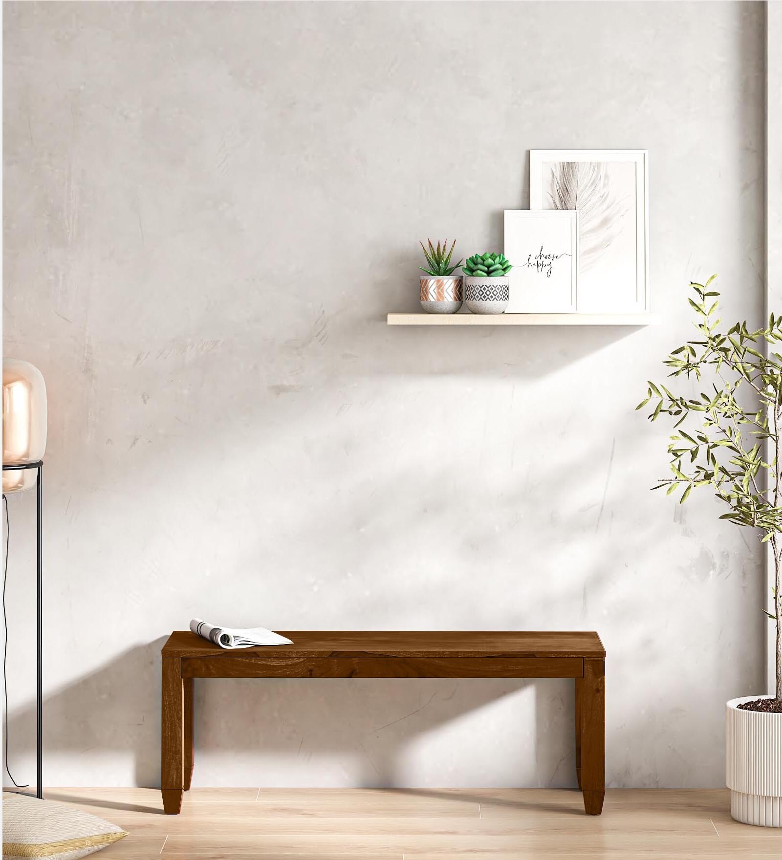 Buy Rezzan Sheesham Wood Bench in Scratch Resistant Provincial Teak ...