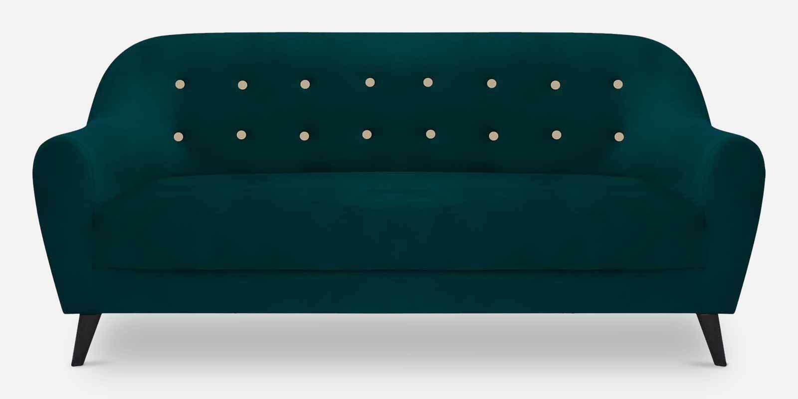 Buy Rebecca Velvet 3 Seater Sofa in Green Colour at 60% OFF by ARRA ...