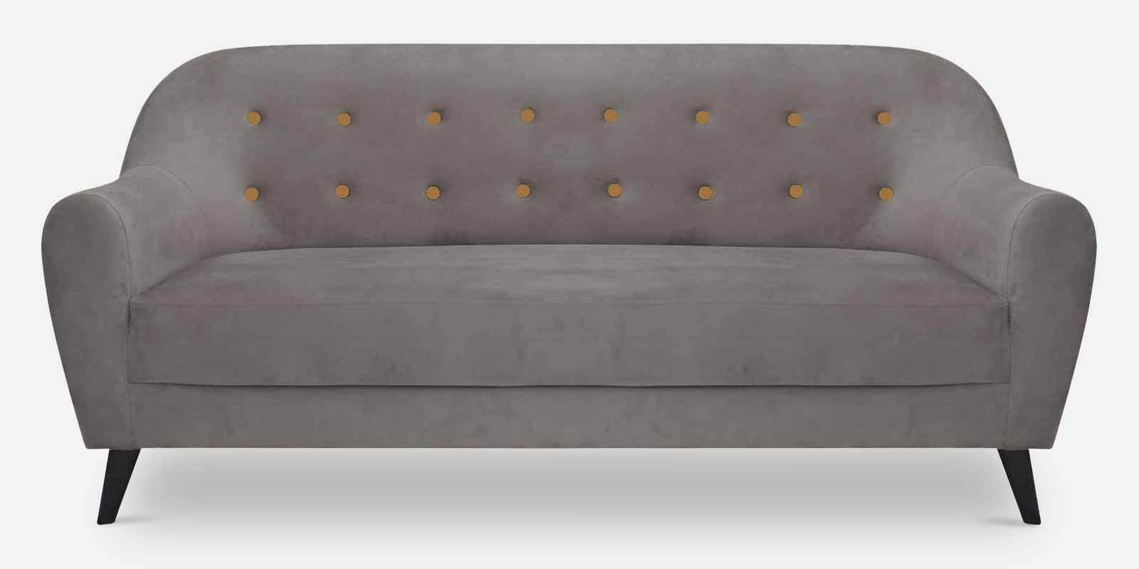 Buy Rebecca Velvet 3 Seater Sofa in Grey Colour at 58% OFF by ARRA ...