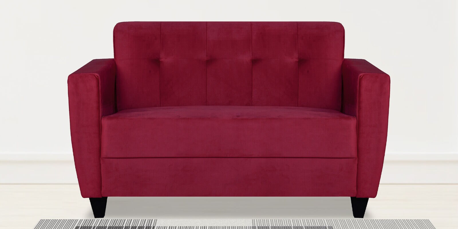 Buy Remo Fabric 2 Seater Sofa in Maroon Colour at 56% OFF by ARRA ...