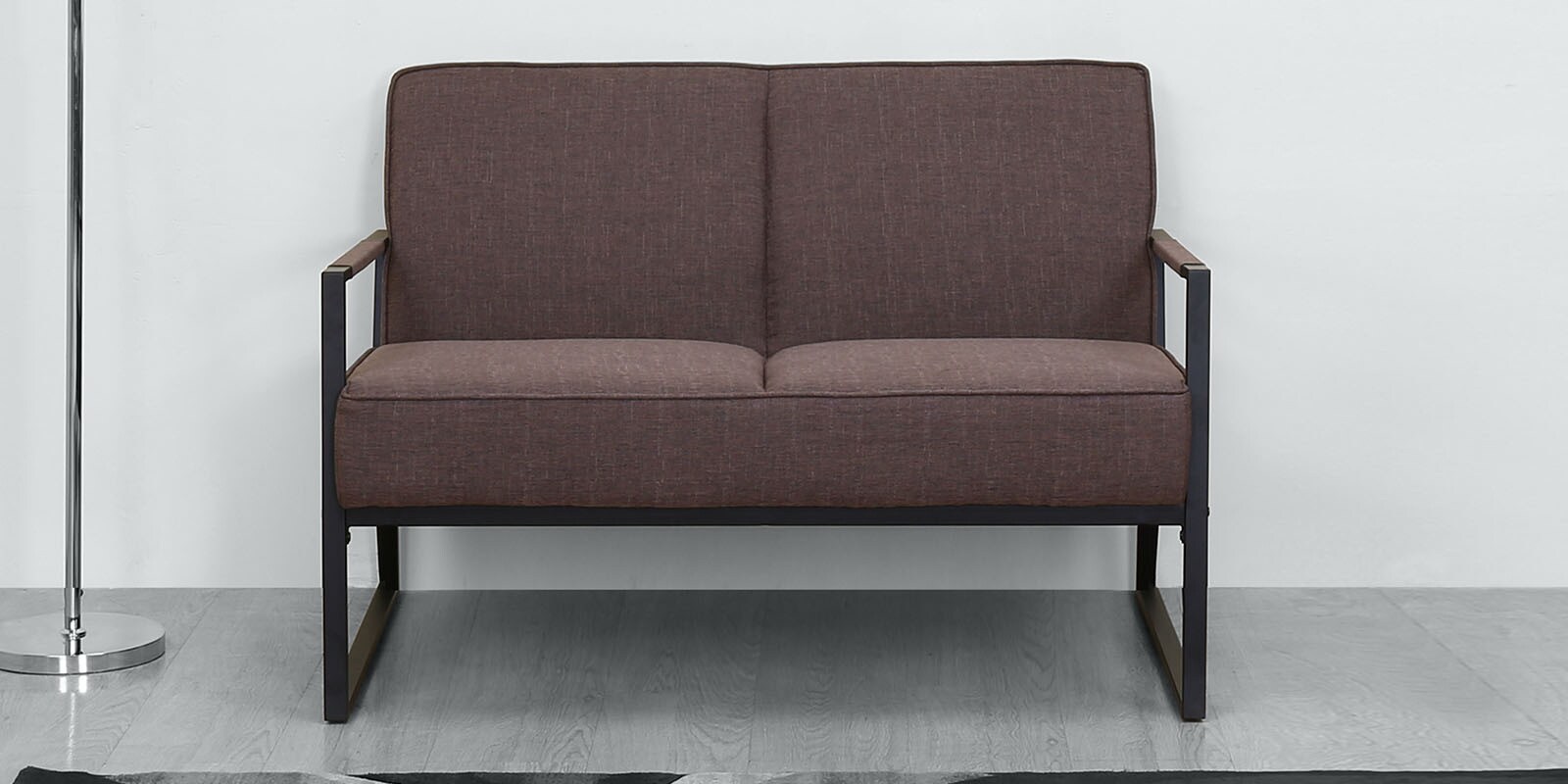 Buy Remus Fabric 2 Seater Sofa in Brown Colour at 79% OFF by @home | Pepperfry