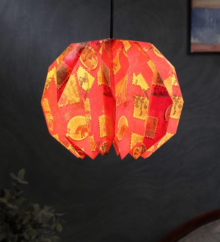 Buy Red Paper Decorative Hanging Lights by India Circus by Krsnaa Mehta ...