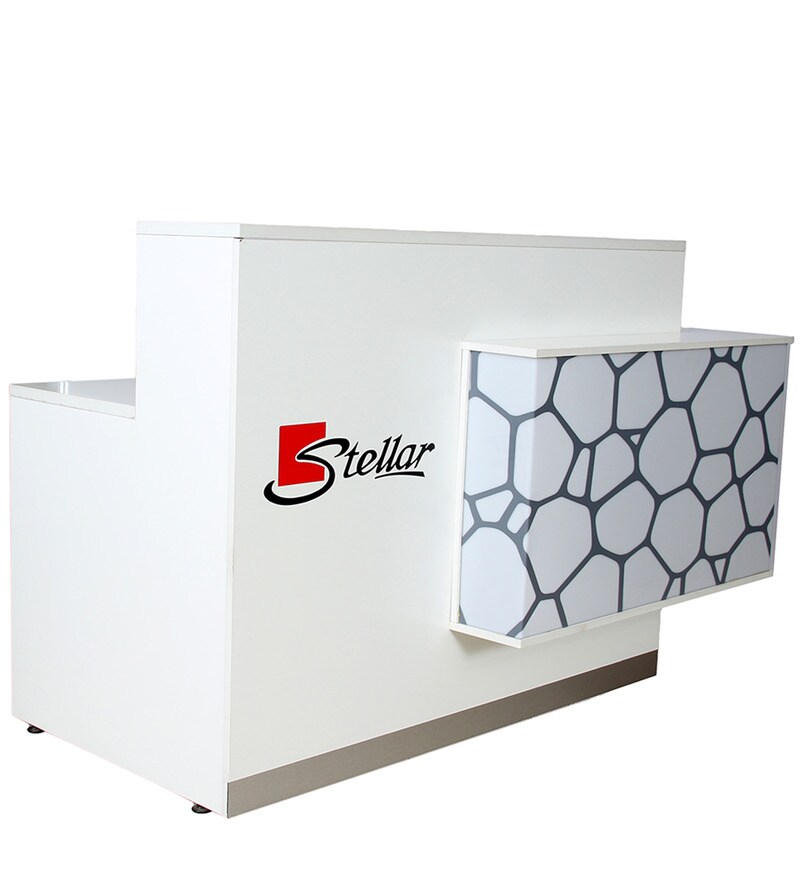 Buy Reception Table in White Colour by Stellar Online - Reception Desks ...