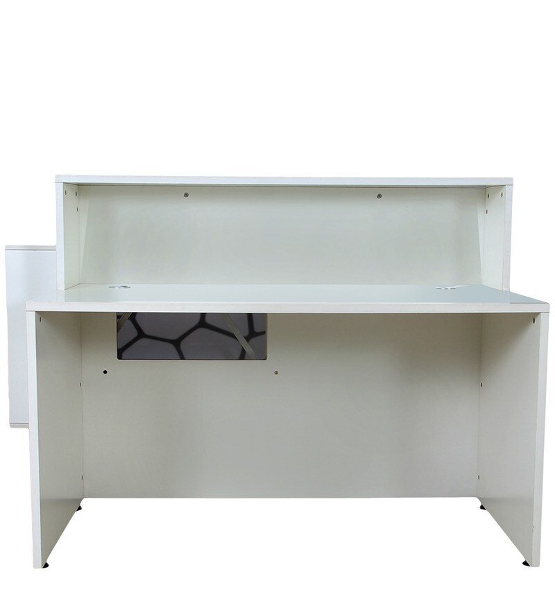 Buy Reception Table in White Colour by Stellar Online - Reception Desks ...