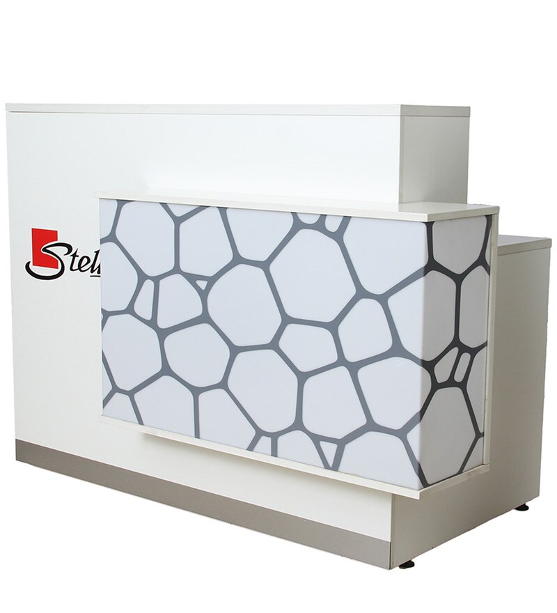 Buy Reception Table in White Colour by Stellar Online - Reception Desks ...