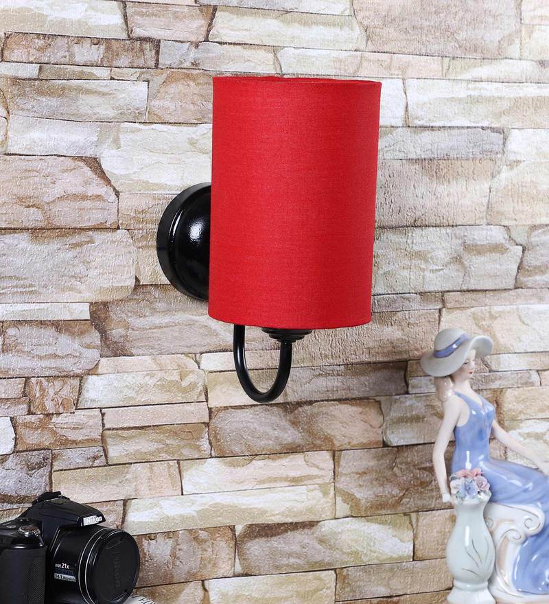 Buy Red Cotton Wall Light by Tu Casa Online - Candle Wall Lights - Wall ...