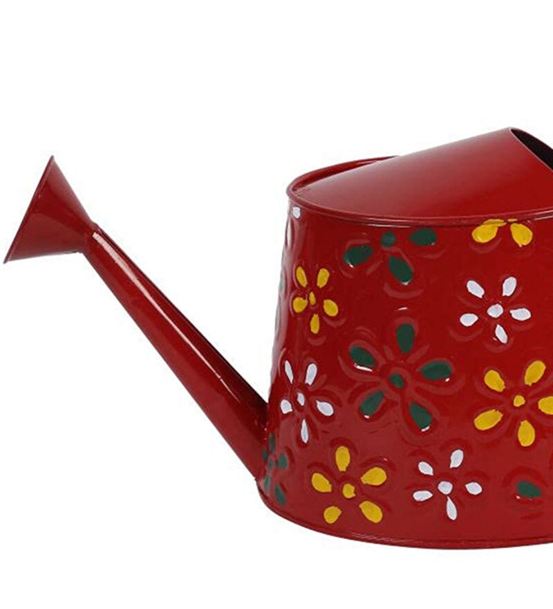 Buy Red Plastic Round Shape Planter by Kraft Seeds Online - Floor ...