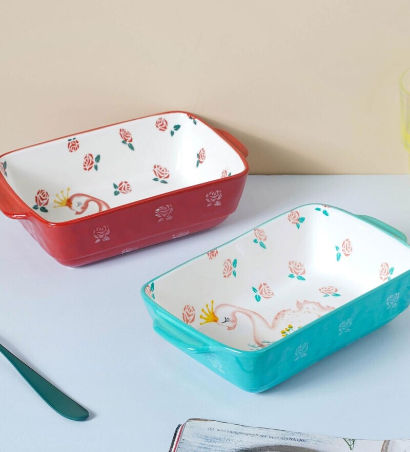 Buy Red Swan Ceramic Baking Plate by Nestasia Online - Tins and Moulds ...