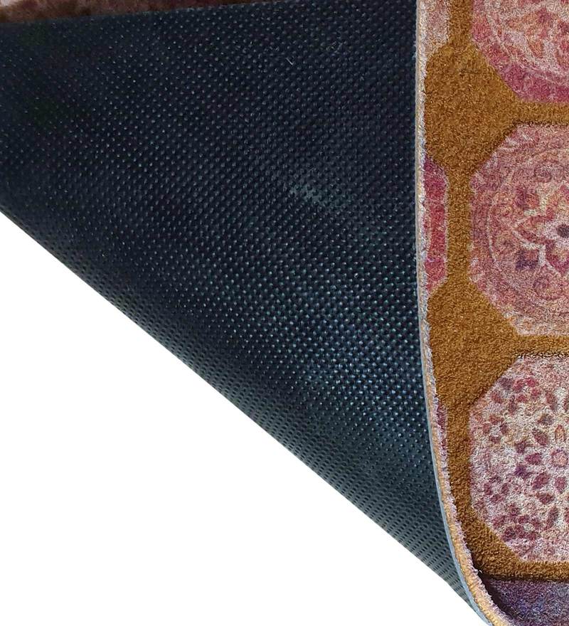 Buy Purple Wool Abstract Pattern 23X15 Inch Antiskid Door Mat by Chaque ...